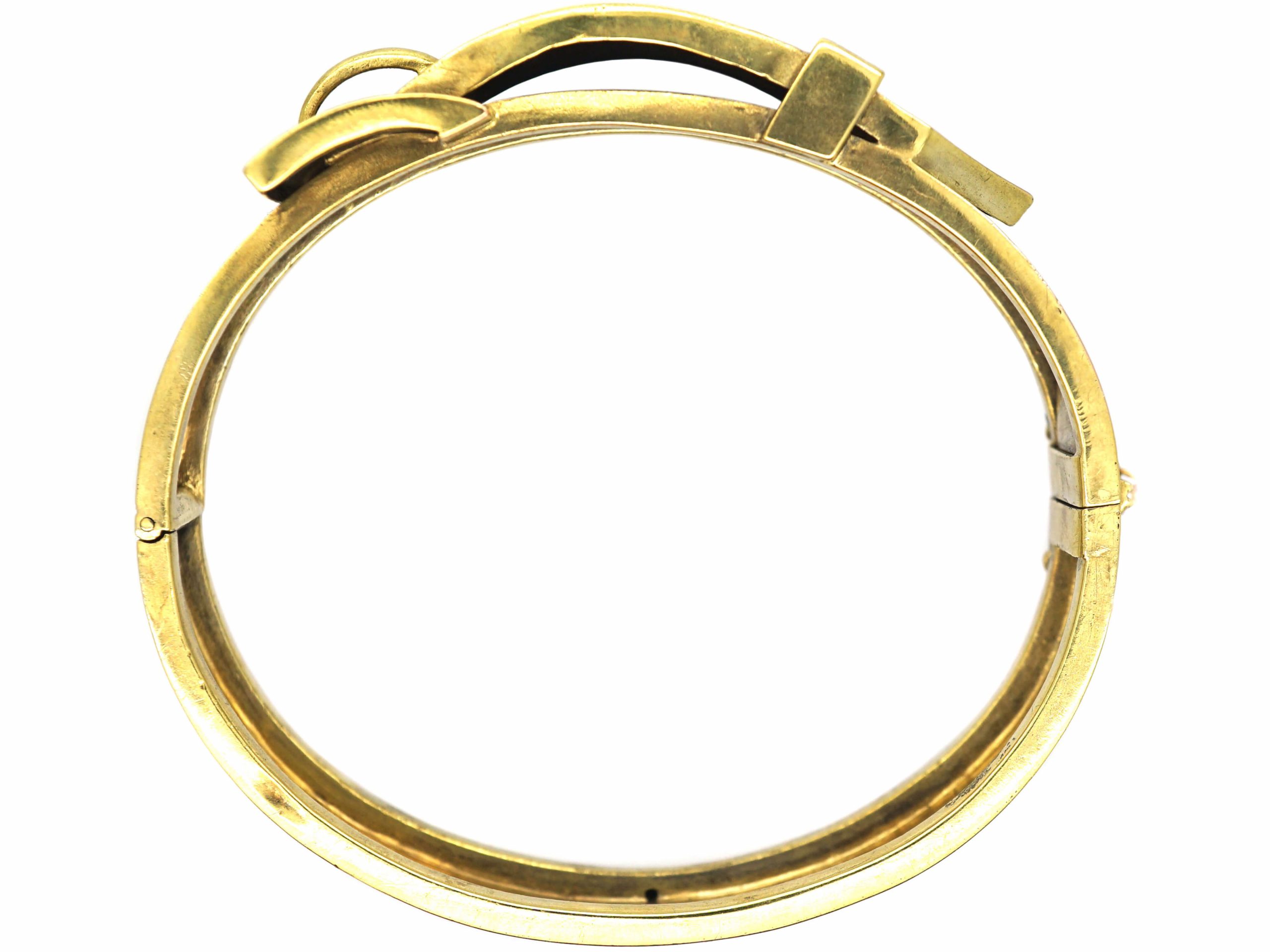 Victorian 15ct Gold Buckle Bangle (963T) | The Antique Jewellery Company