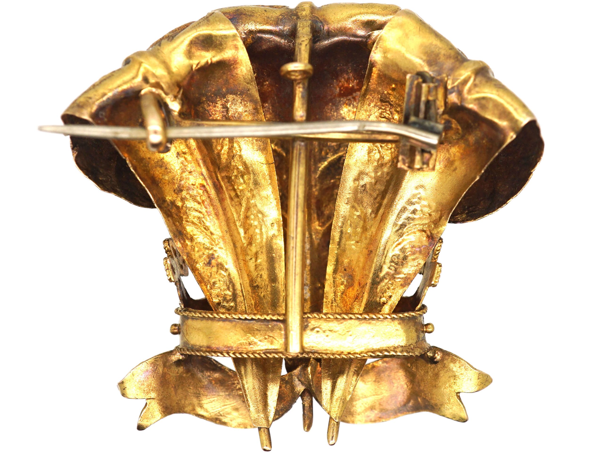 Victorian 15ct Gold Prince of Wales Feathers Brooch set with Rubies ...