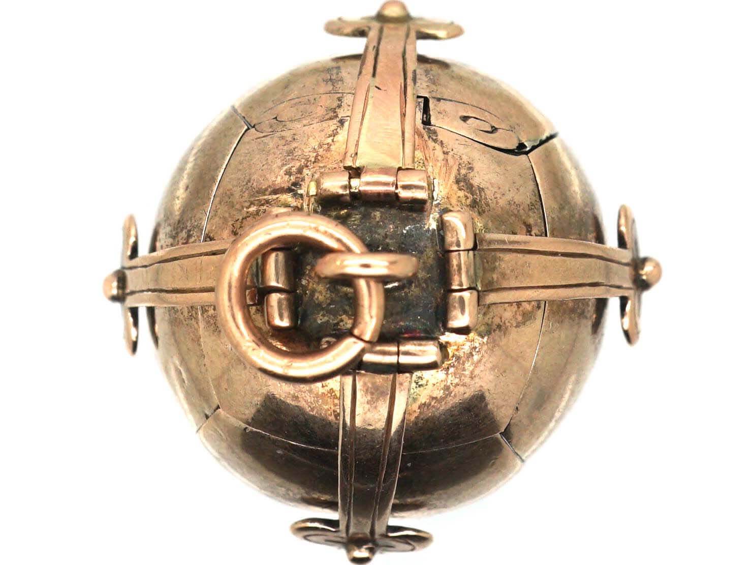 Edwardian 9ct Gold & Silver Masonic Ball (593T) | The Antique Jewellery ...