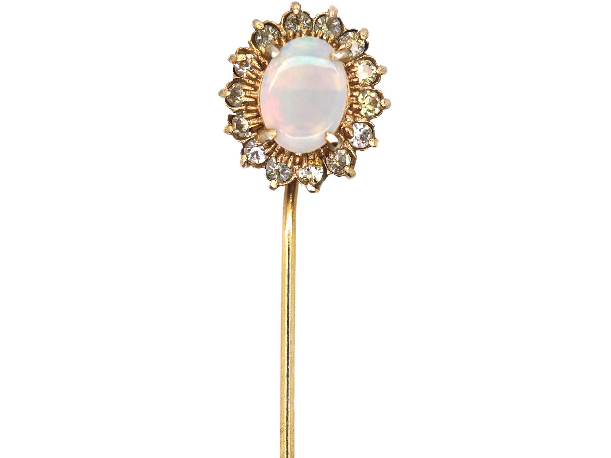 Mid Century Tie Pin set with an Opal & Paste (191U) | The Antique ...