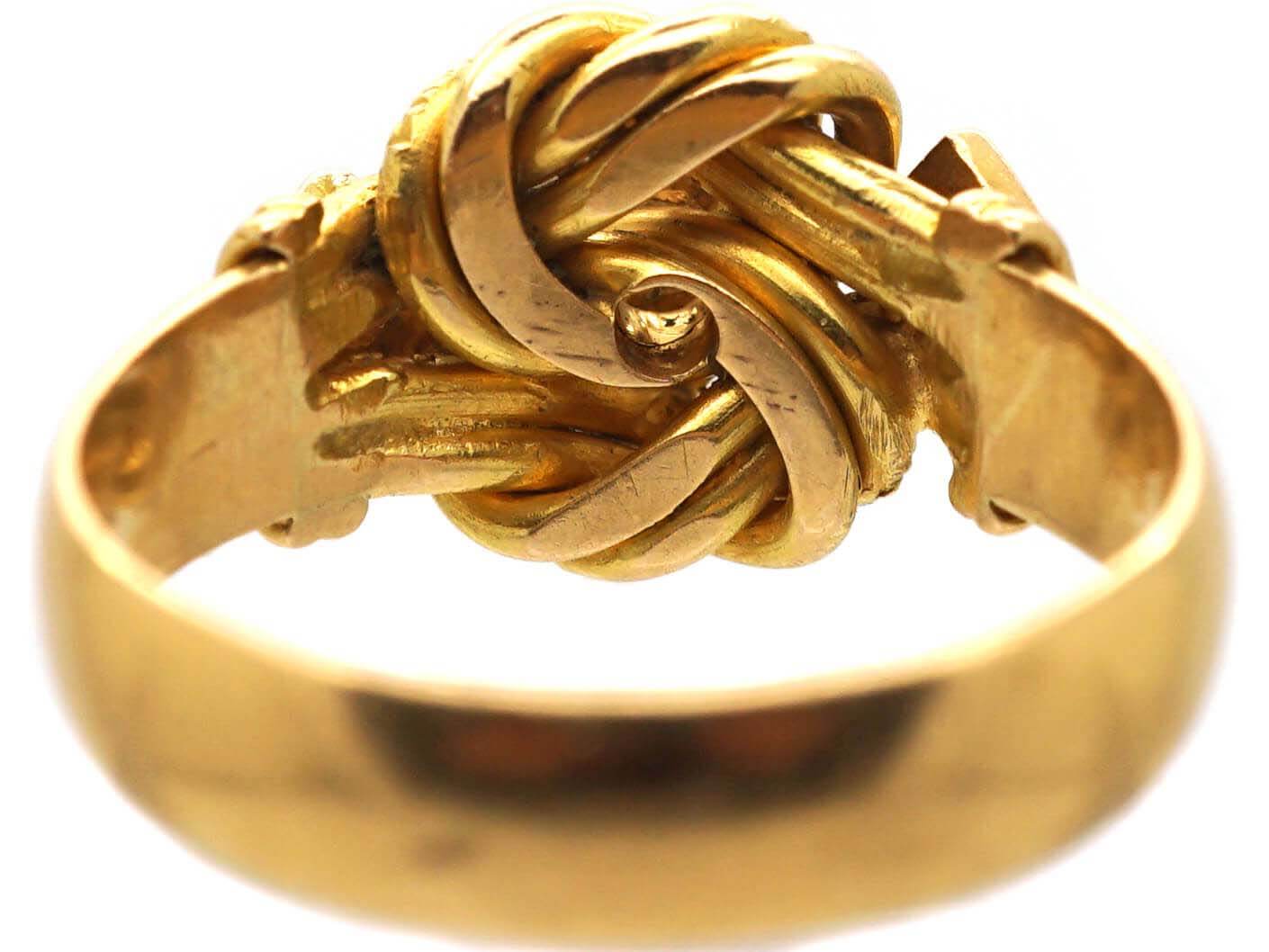 Edwardian 18ct Gold Lover's Knot Ring set with Diamonds (179U) | The ...