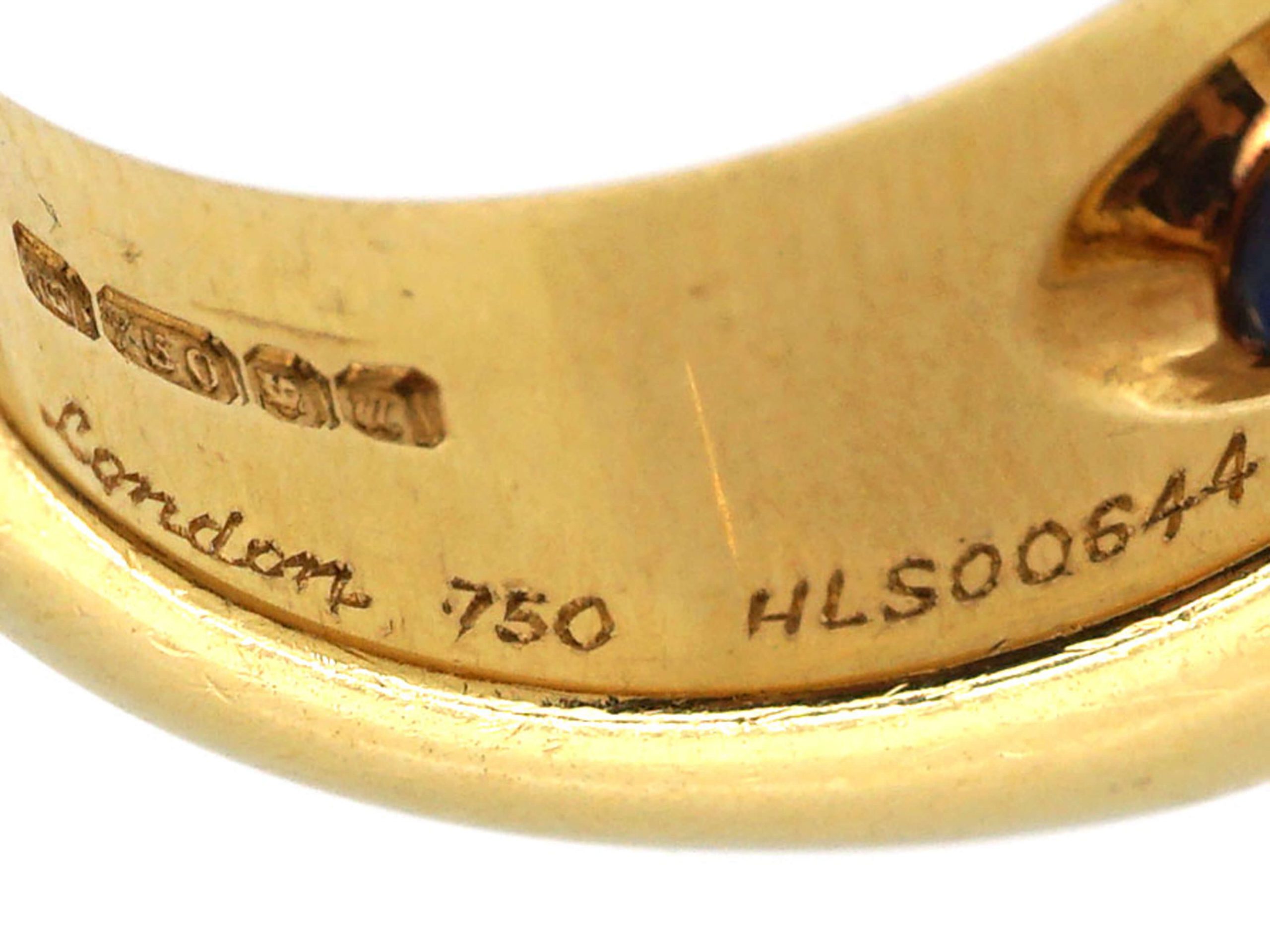 18ct Gold & Sapphire Ring by Cartier (196U) | The Antique Jewellery Company