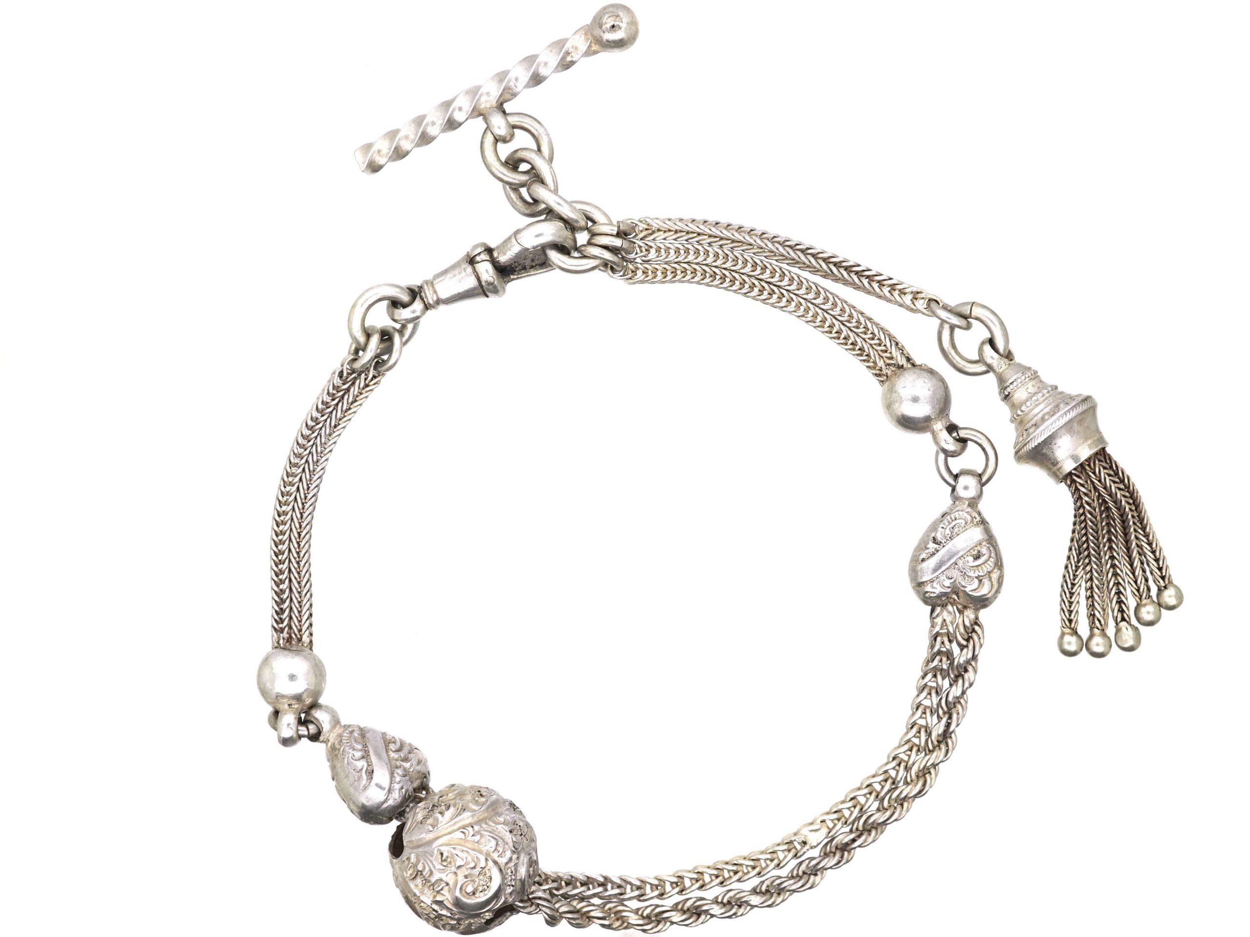 Victorian Silver Albertina Bracelet (365R) | The Antique Jewellery Company