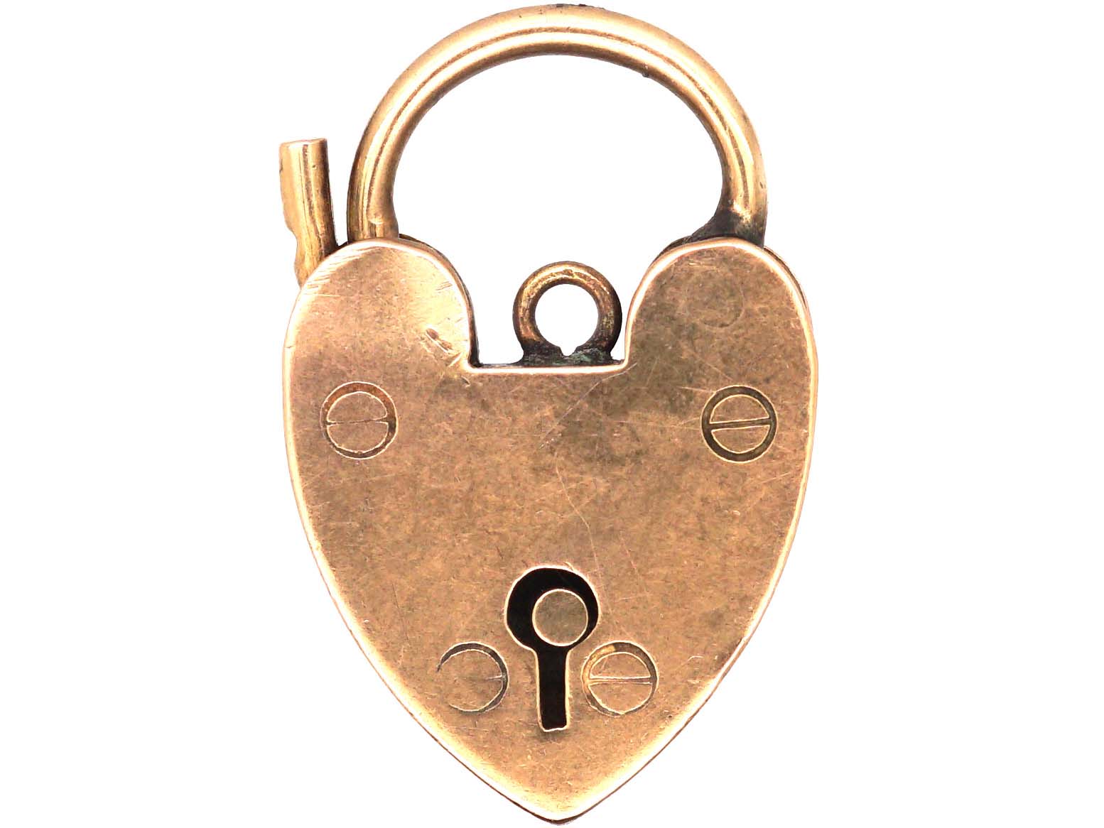 Edwardian 9ct Rose Gold Padlock (225U) | The Antique Jewellery Company