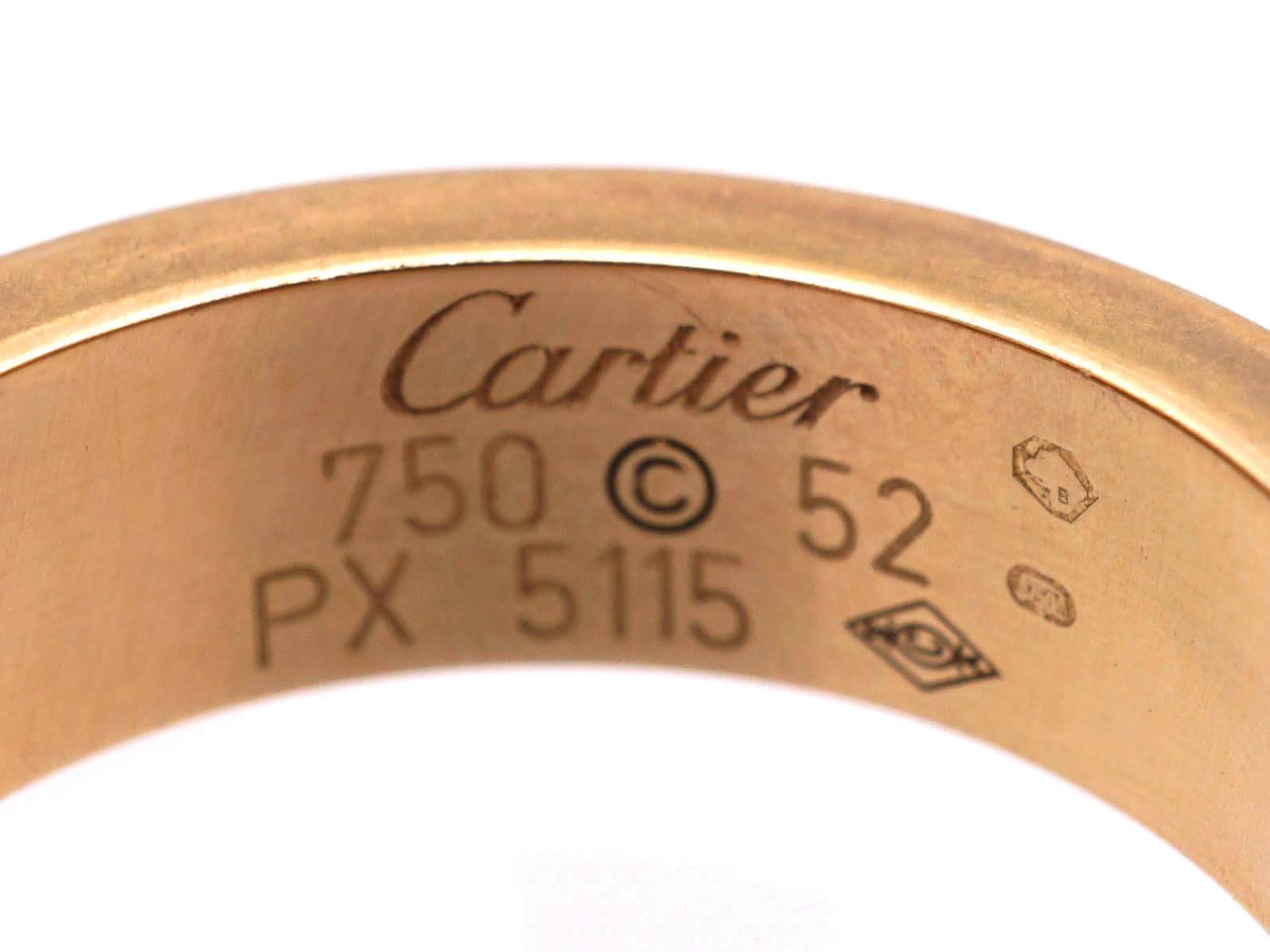 18ct Gold Love Ring by Cartier set with a Diamond (372U) | The Antique ...