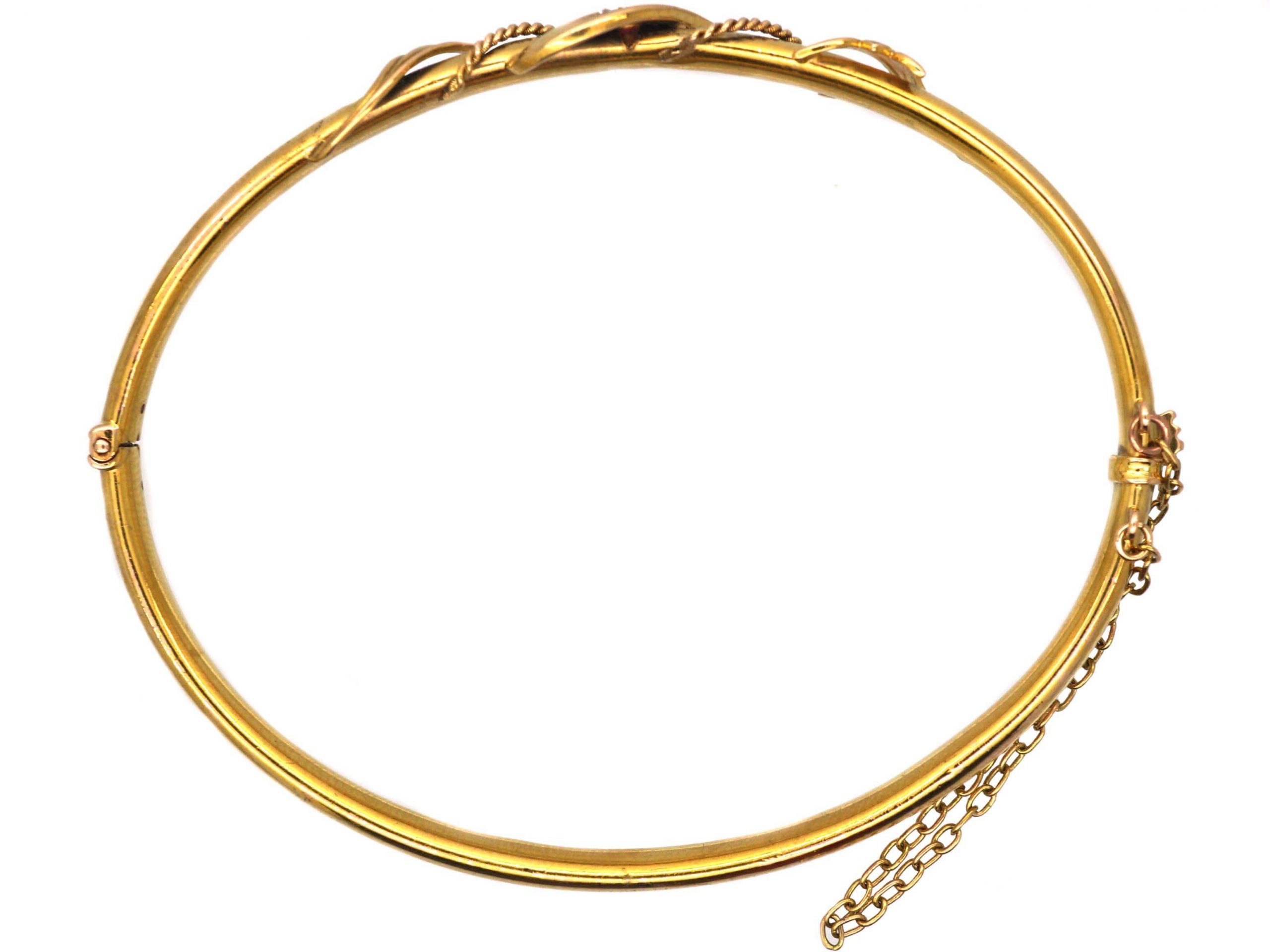 Edwardian 15ct Gold Bangle set with Rubies & Diamonds (249U) | The ...