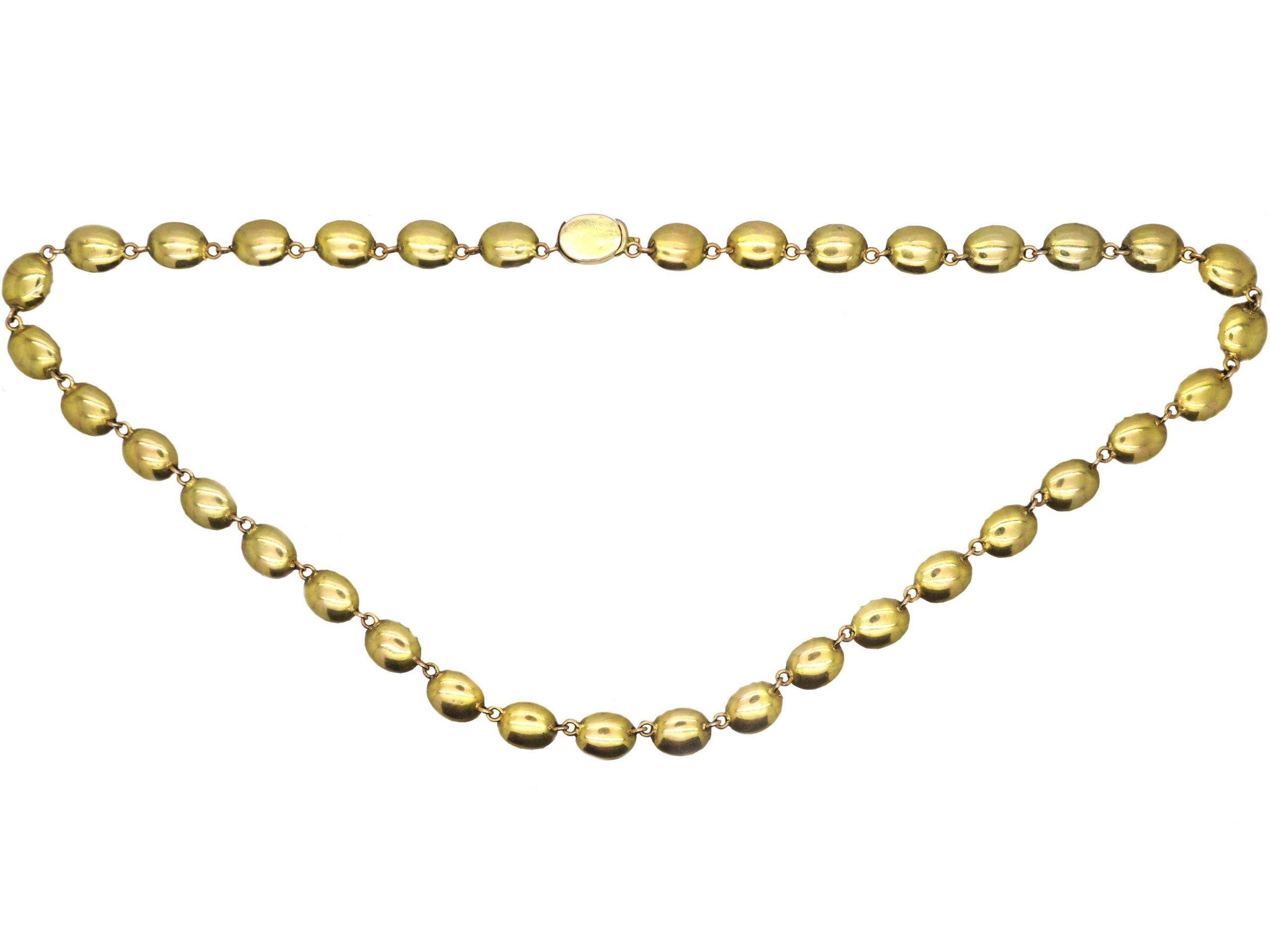 Georgian Gold Garnet Riviere Necklace (408U) | The Antique Jewellery ...