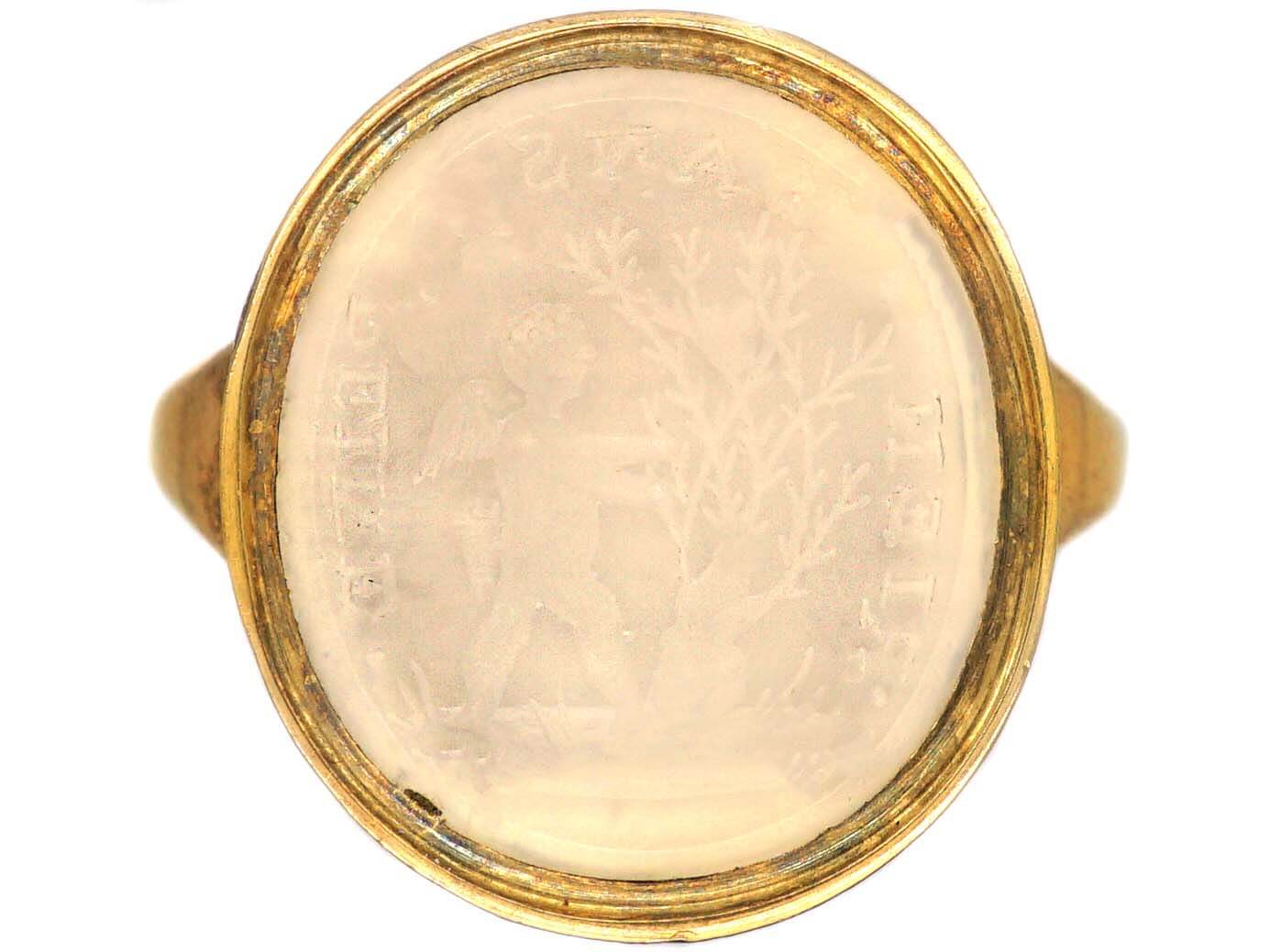 Georgian 15ct Gold Rebus Ring of a Cherub & Willow Tree (317U) | The ...