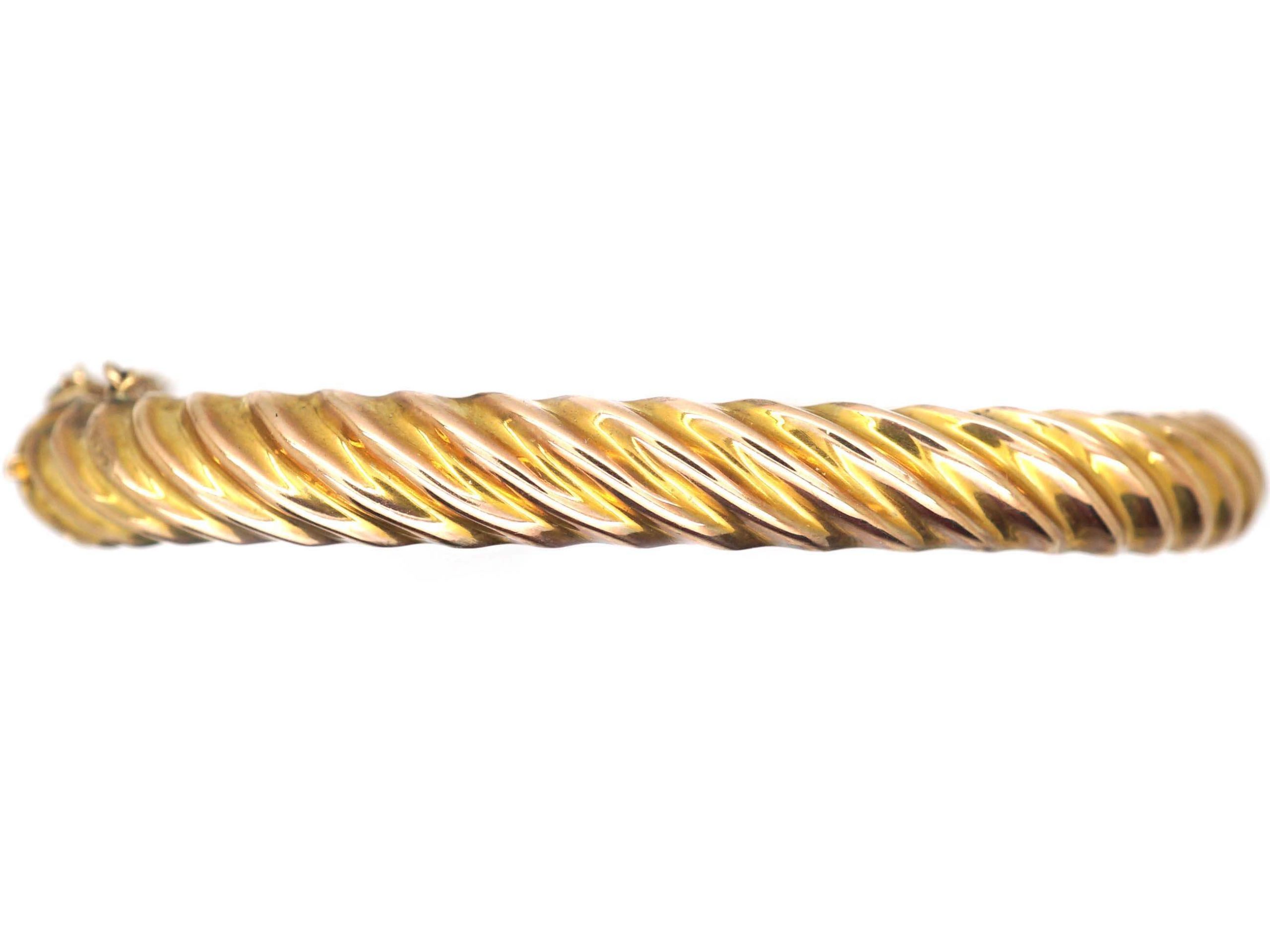 Victorian 9ct Gold Illusion Bangle (440U) | The Antique Jewellery Company