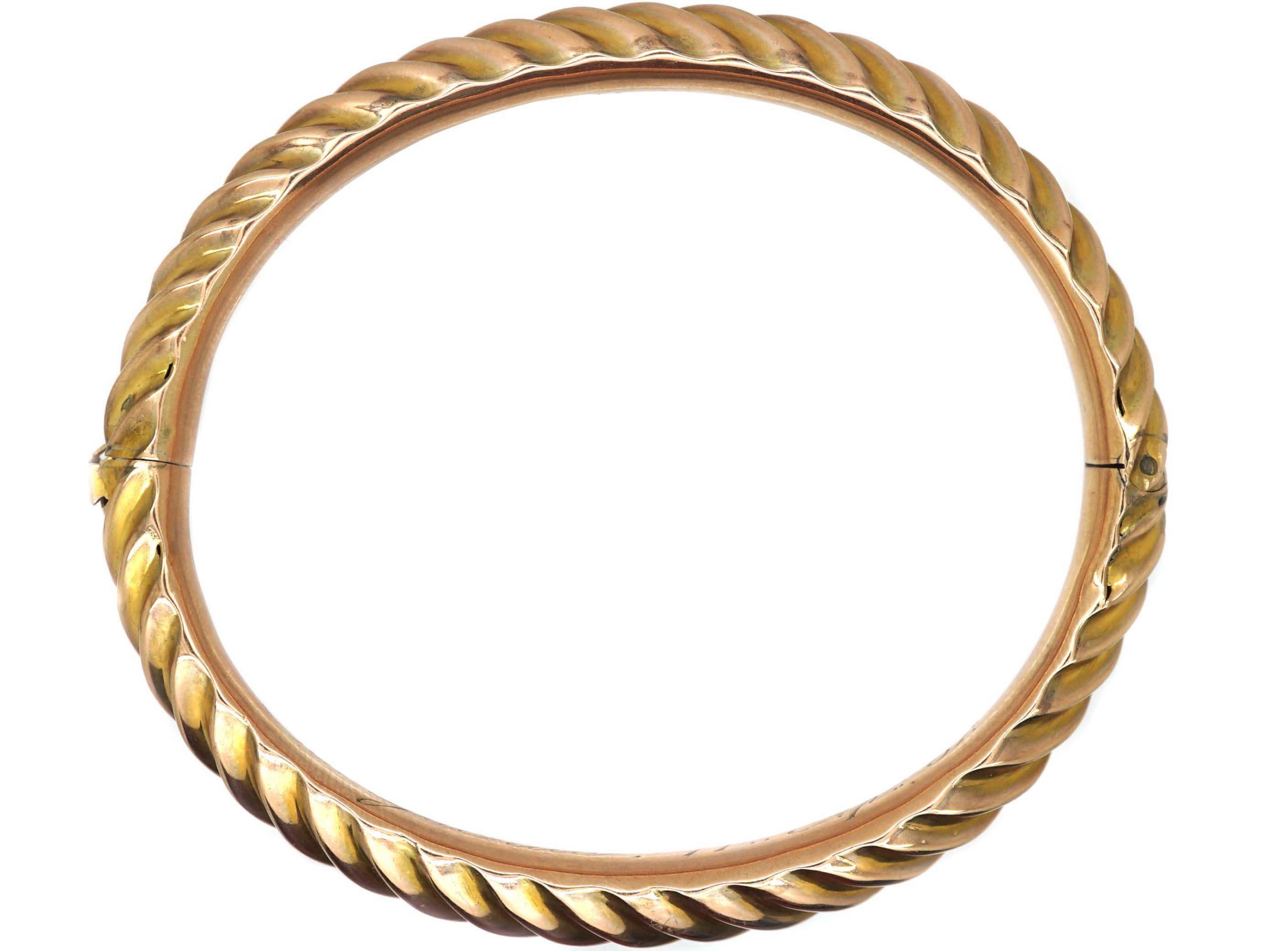 Victorian 9ct Gold Illusion Bangle (440U) | The Antique Jewellery Company