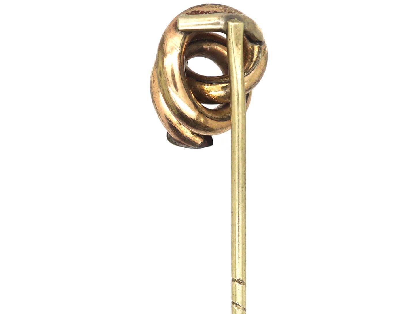 Victorian Gold Cased Knot Tie Pin (290U) | The Antique Jewellery Company