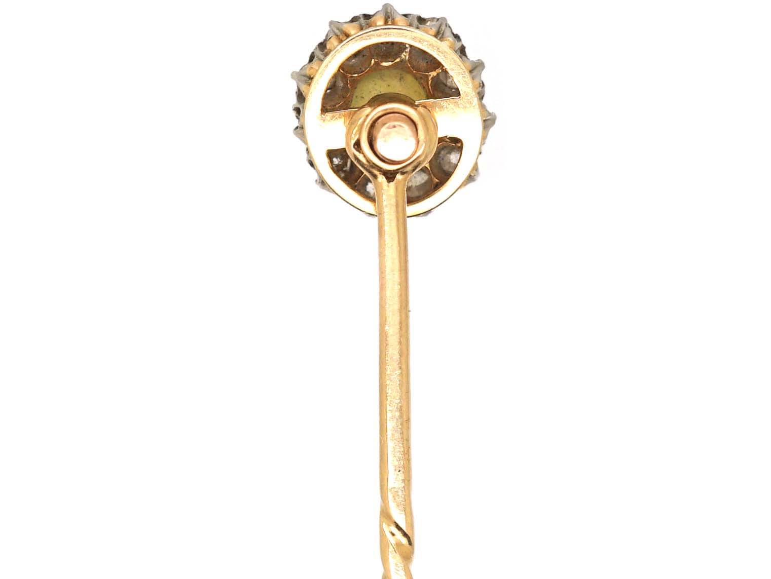 Victorian Cats Eye Chrysoberyl & Diamond Tie Pin (269U) | The Antique ...