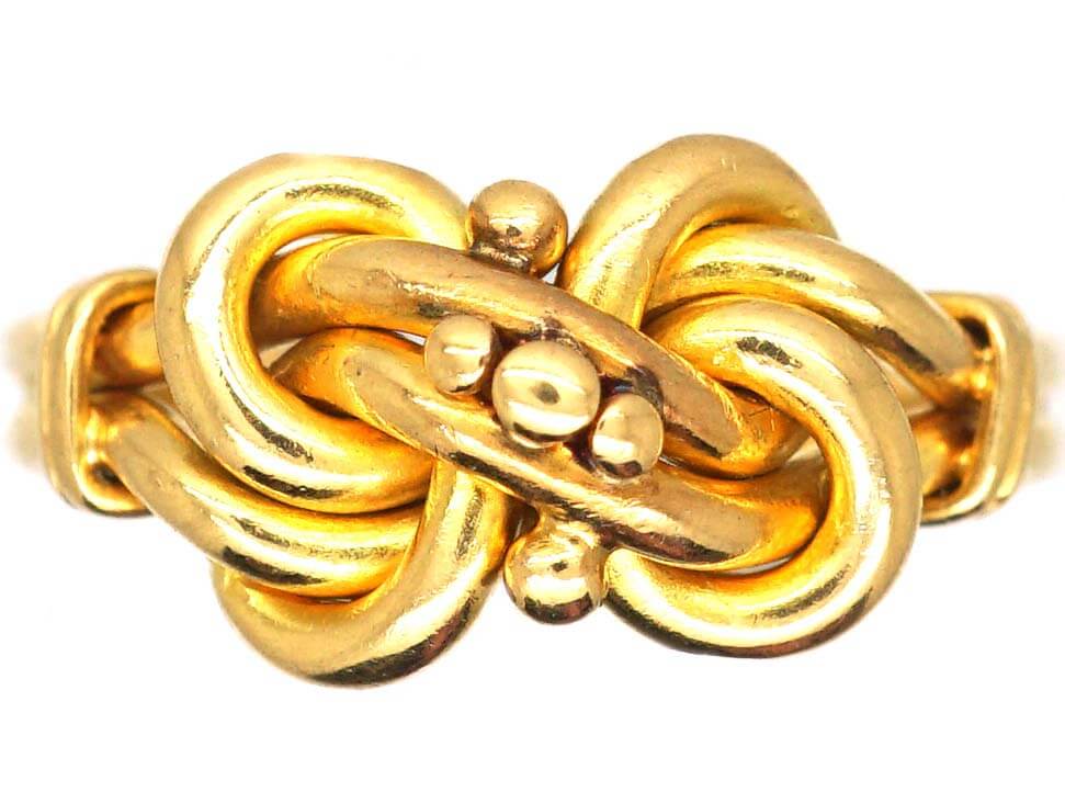 Victorian 18ct Gold Lover's Knot Ring (506U) | The Antique Jewellery ...