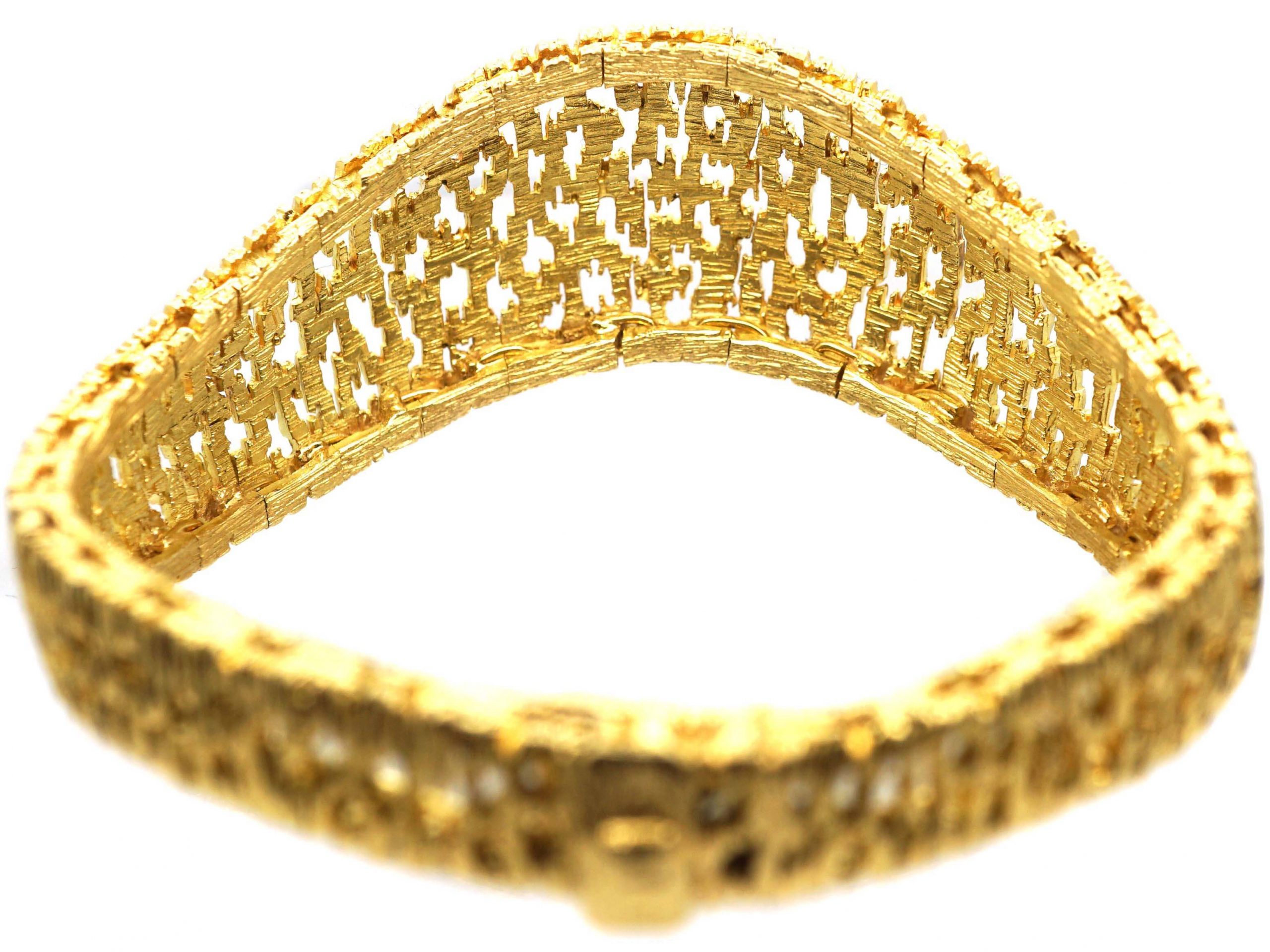 18ct Gold Bracelet designed by Gilbert Albert for Omega (712U) | The ...