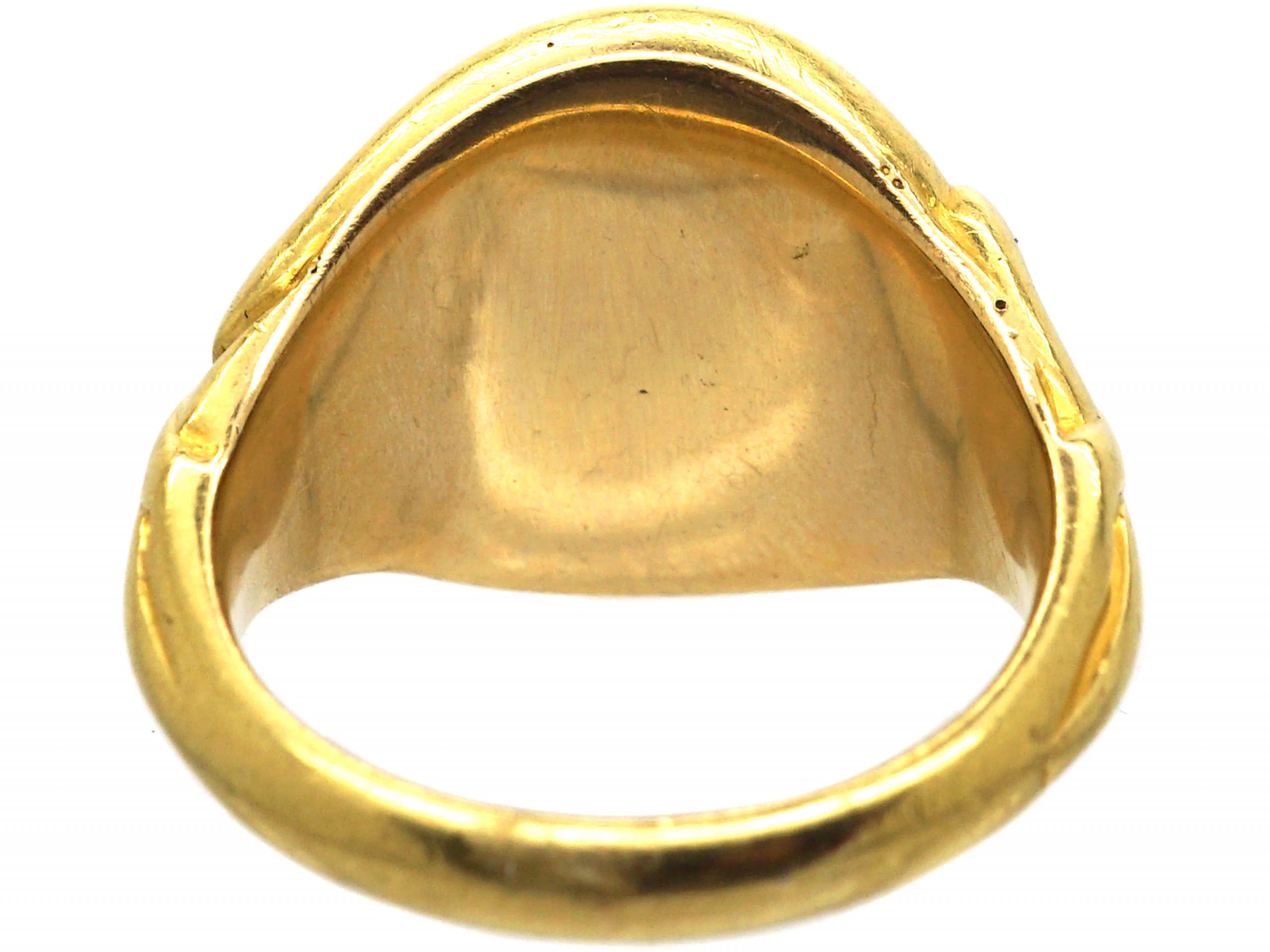 Victorian 18ct Gold Signet Ring with Intaglio of a Griffin (757U) | The ...