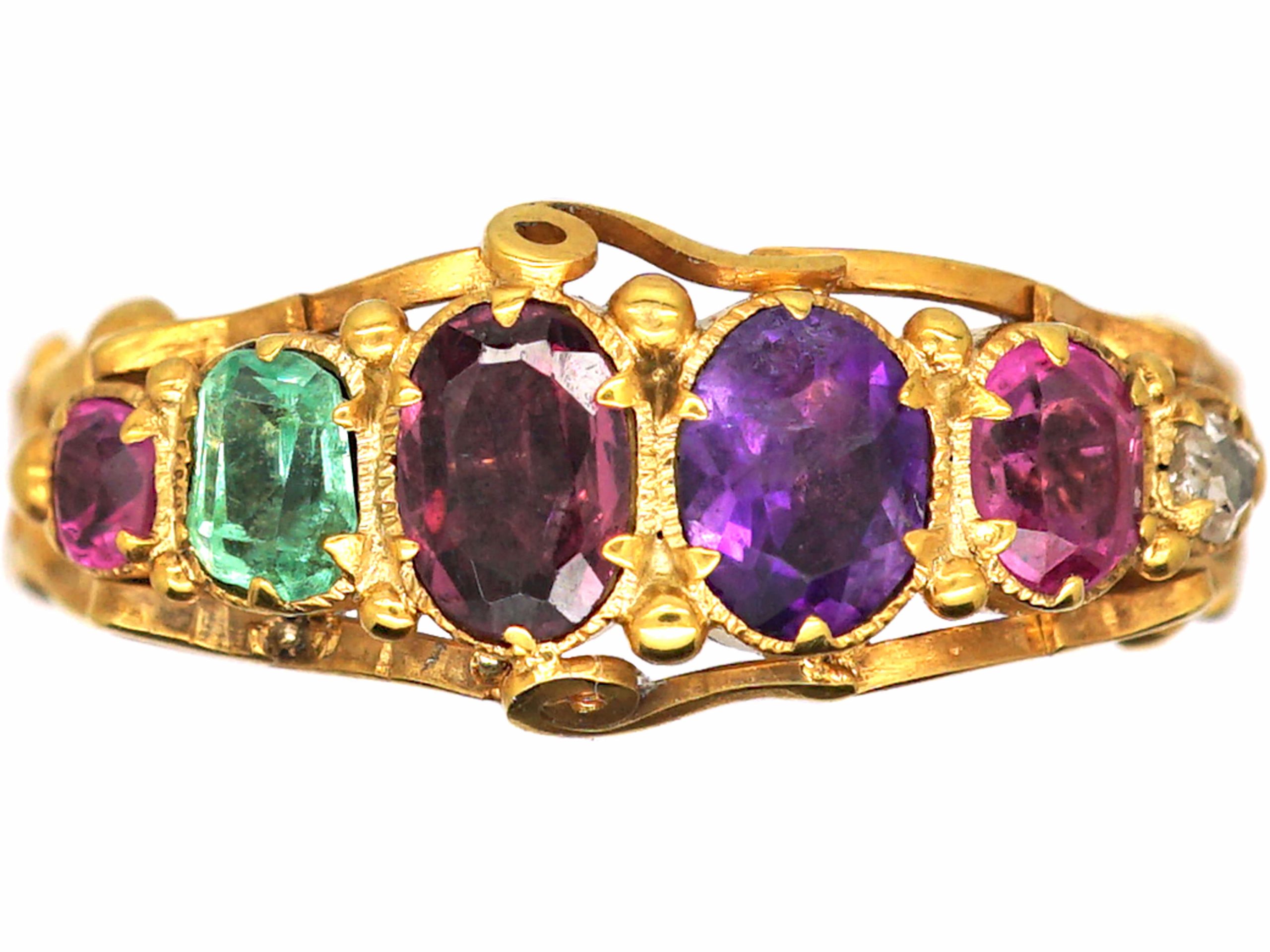 Regency 15ct Gold Acrostic Ring that Spells Regard (784U) | The Antique ...