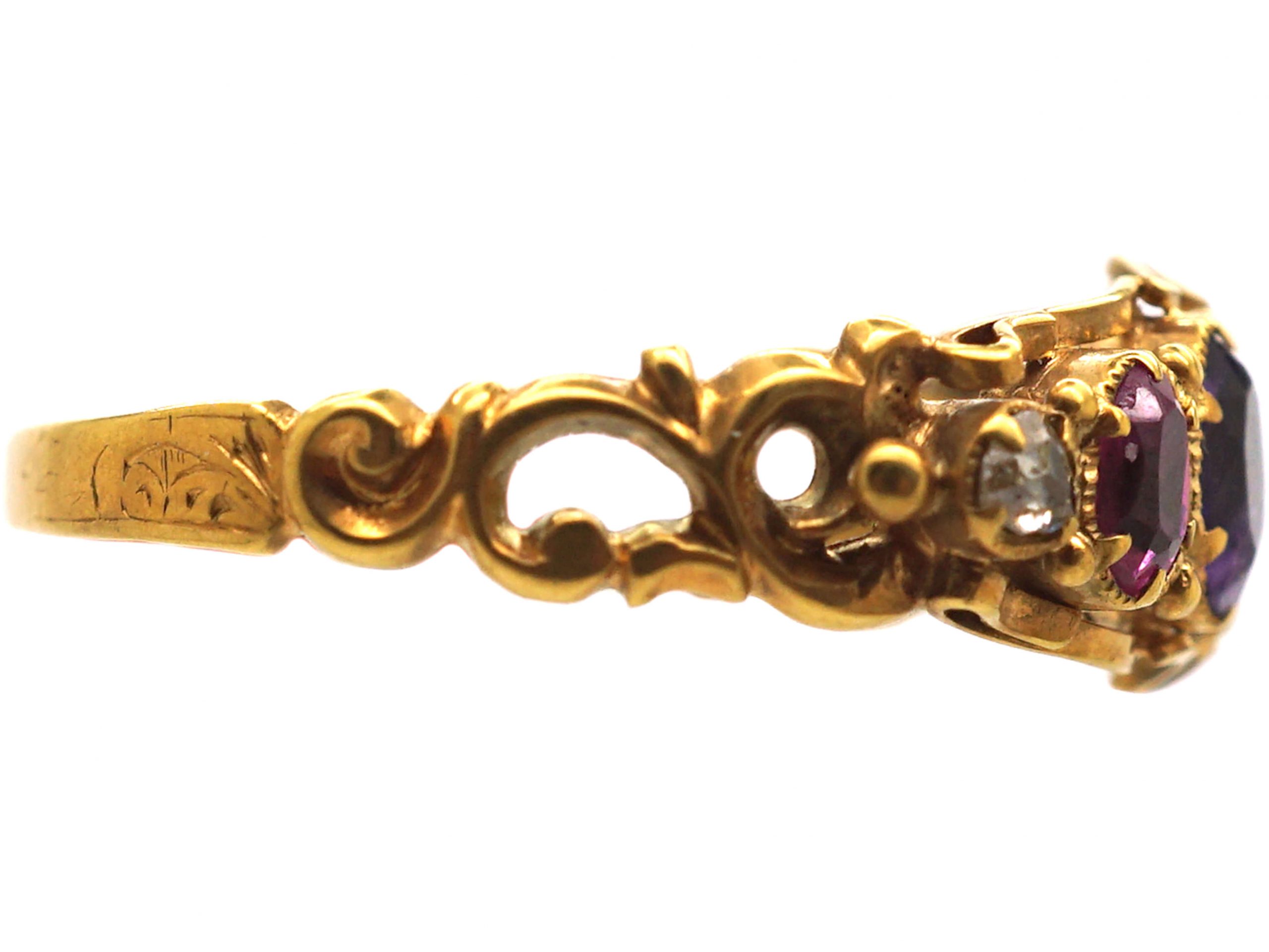 Regency 15ct Gold Acrostic Ring that Spells Regard (784U) | The Antique ...