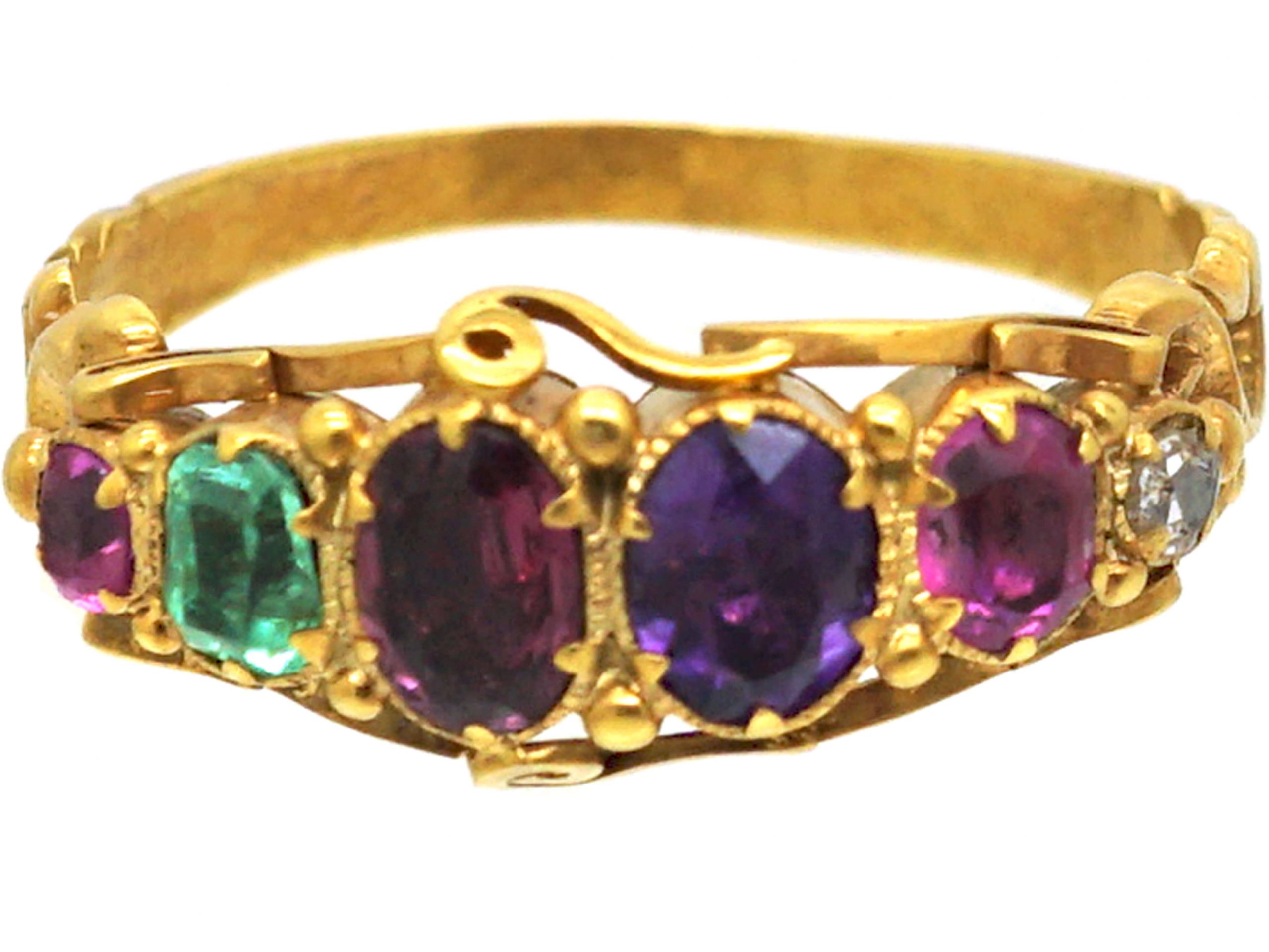 Regency 15ct Gold Acrostic Ring that Spells Regard (784U) | The Antique ...