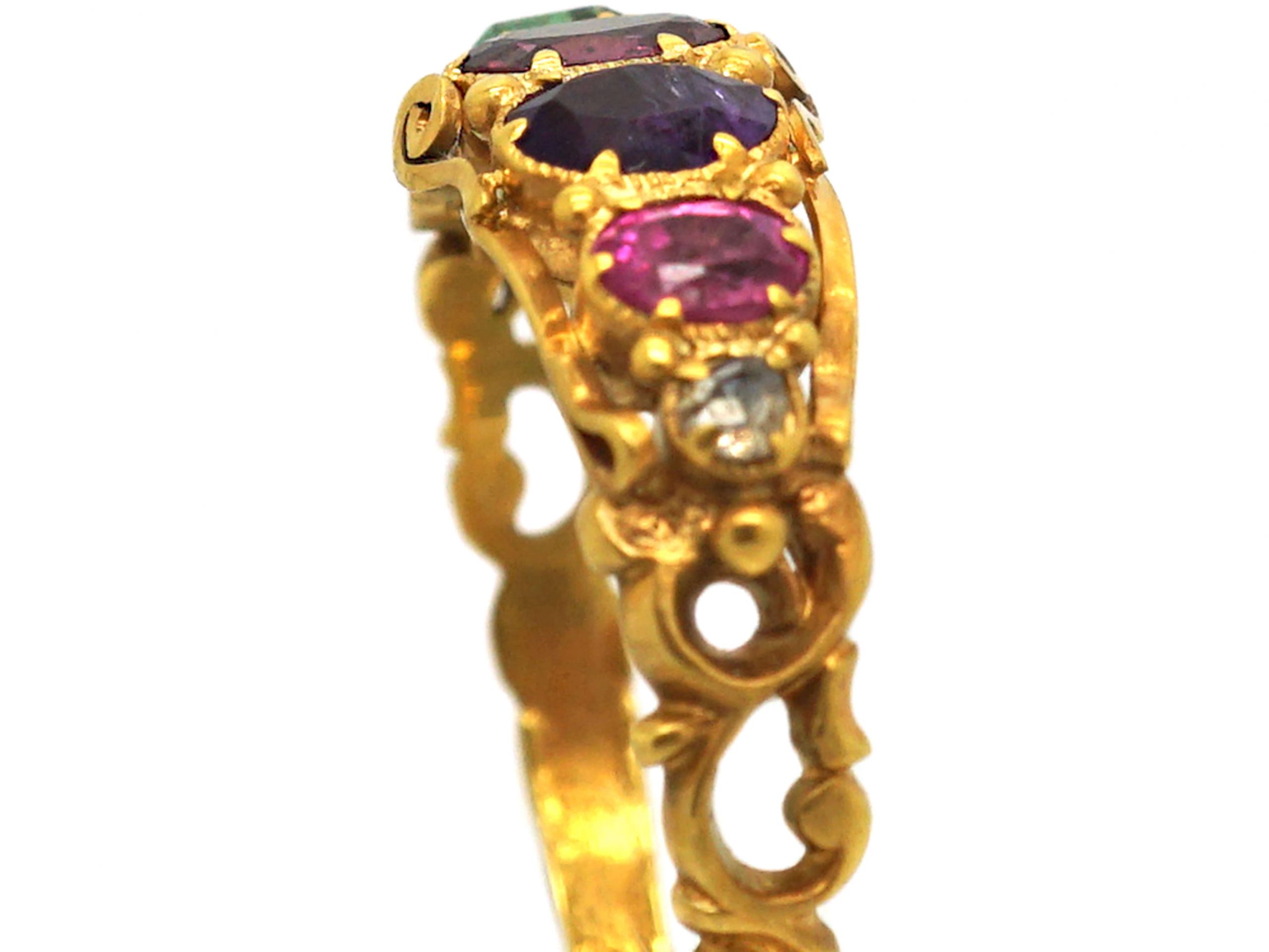 Regency 15ct Gold Acrostic Ring that Spells Regard (784U) | The Antique ...