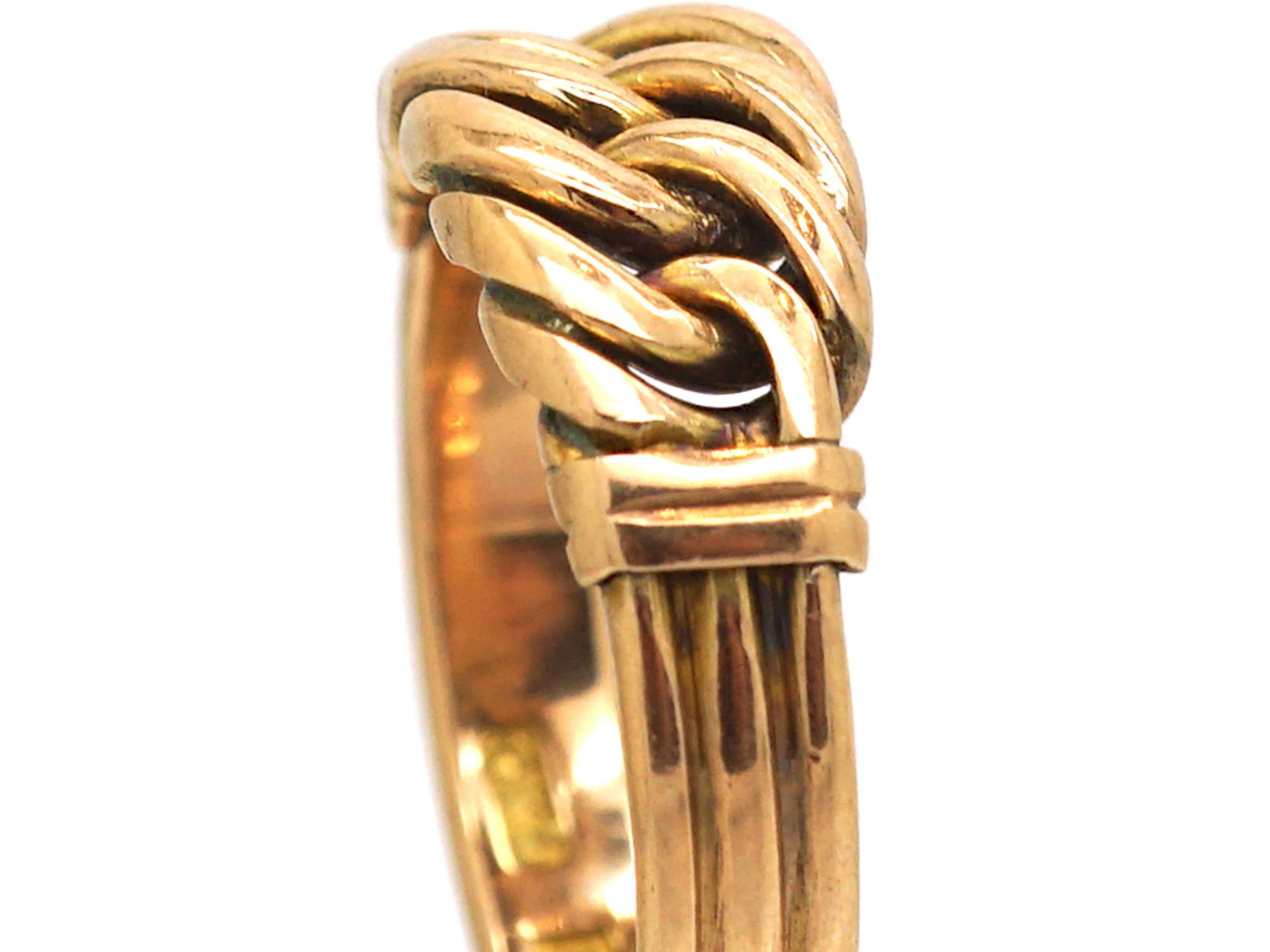 Victorian 9ct Gold Curb Link Ring (897U) | The Antique Jewellery Company