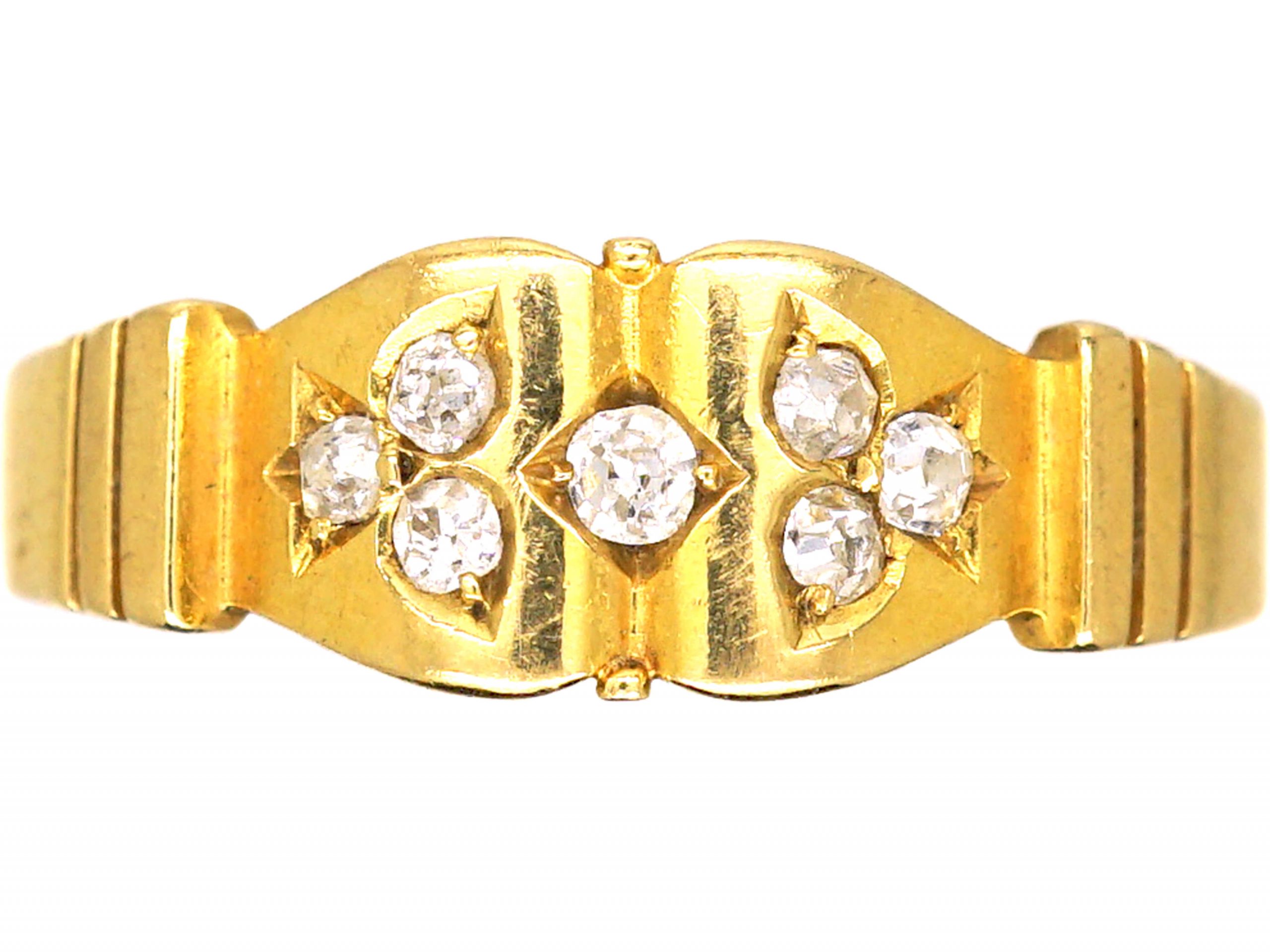 Victorian 18ct Gold & Diamond Trefoil Ring (798U) | The Antique ...