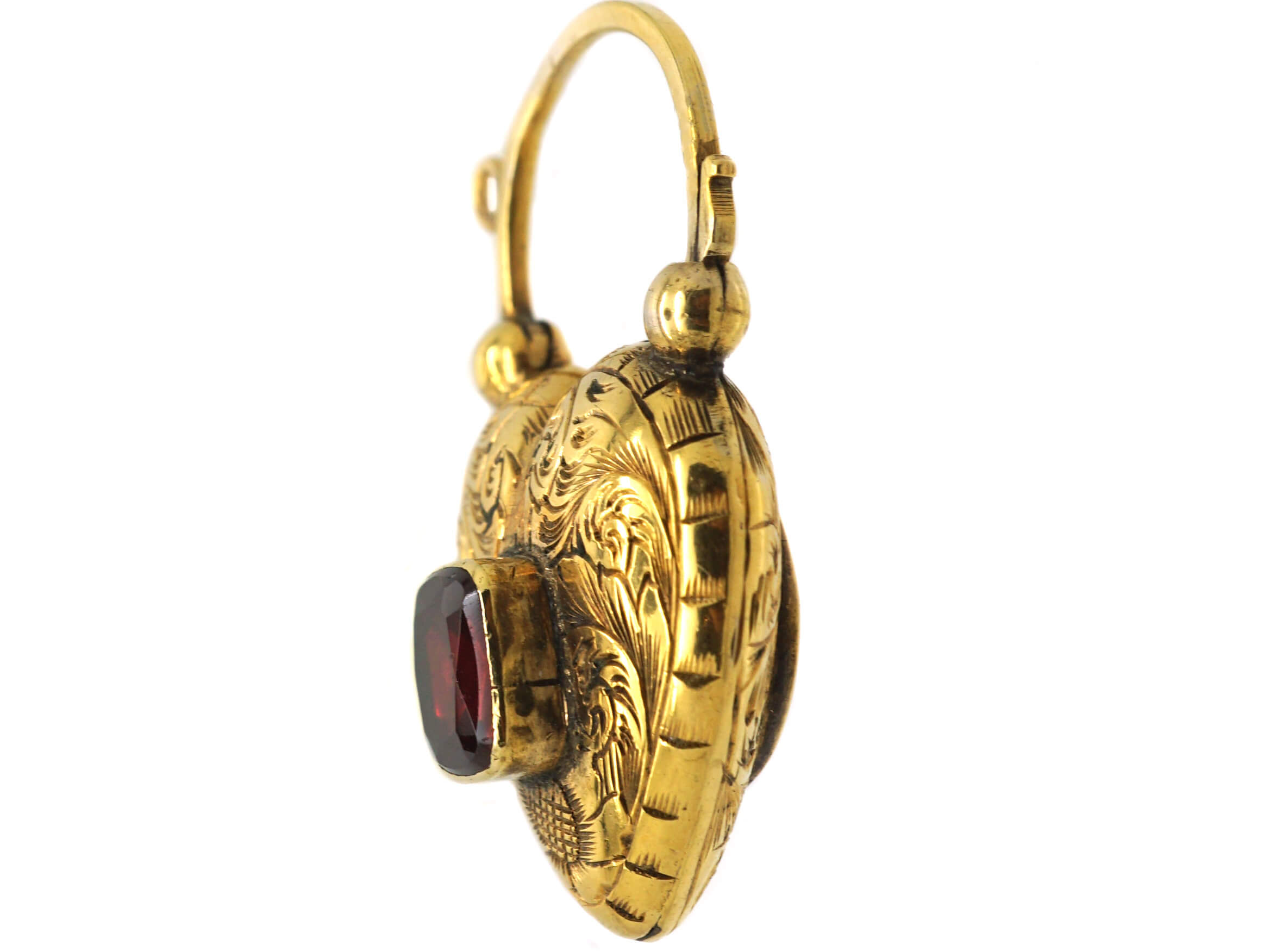 Regency 15ct Gold Padlock set with an Almandine Garnet (787U) | The ...
