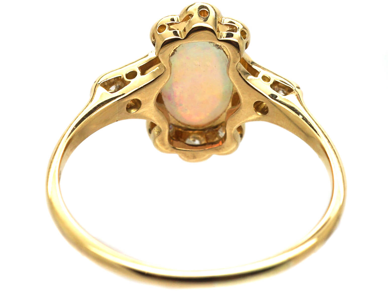 Edwardian 18ct Gold & Platinum, Opal & Diamond Ring (566U) | The ...