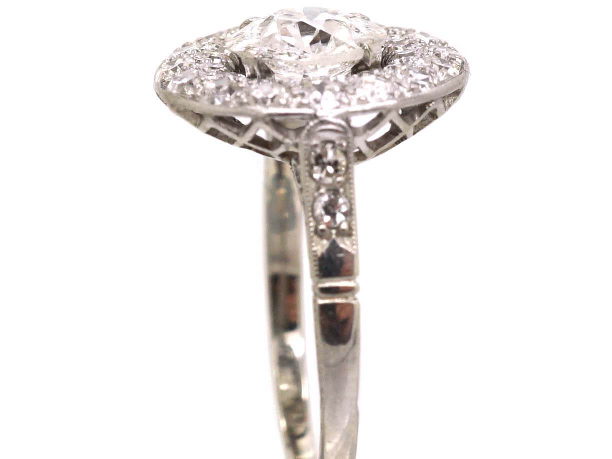 Early 20th Century Platinum, Diamond Cluster Ring with Large Centre ...