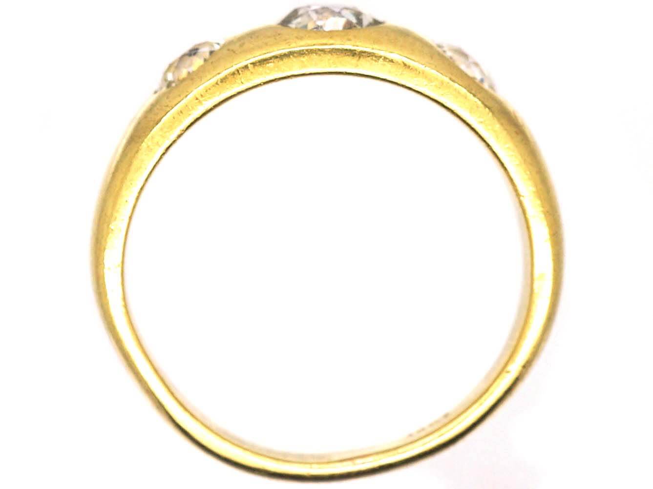 Victorian Three Stone Diamond Rub Over Set Ring (708U) | The Antique ...