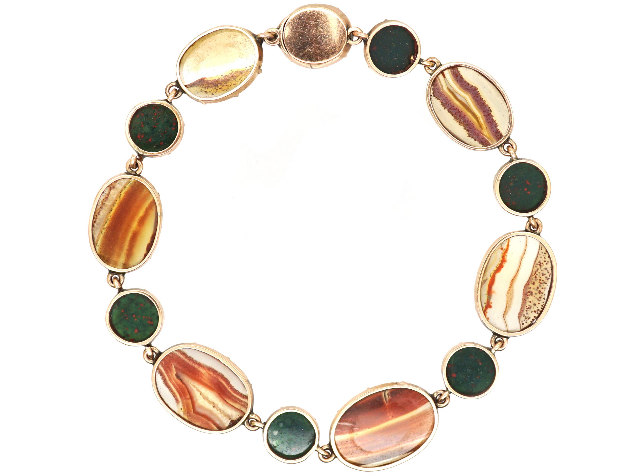 Georgian Gold, Bloodstone & Agate Bracelet (71W) | The Antique ...