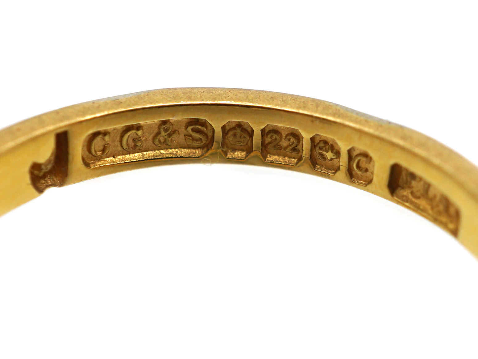 Mid 20th Century 22ct Gold & Platinum Wedding Ring by Charles Green ...