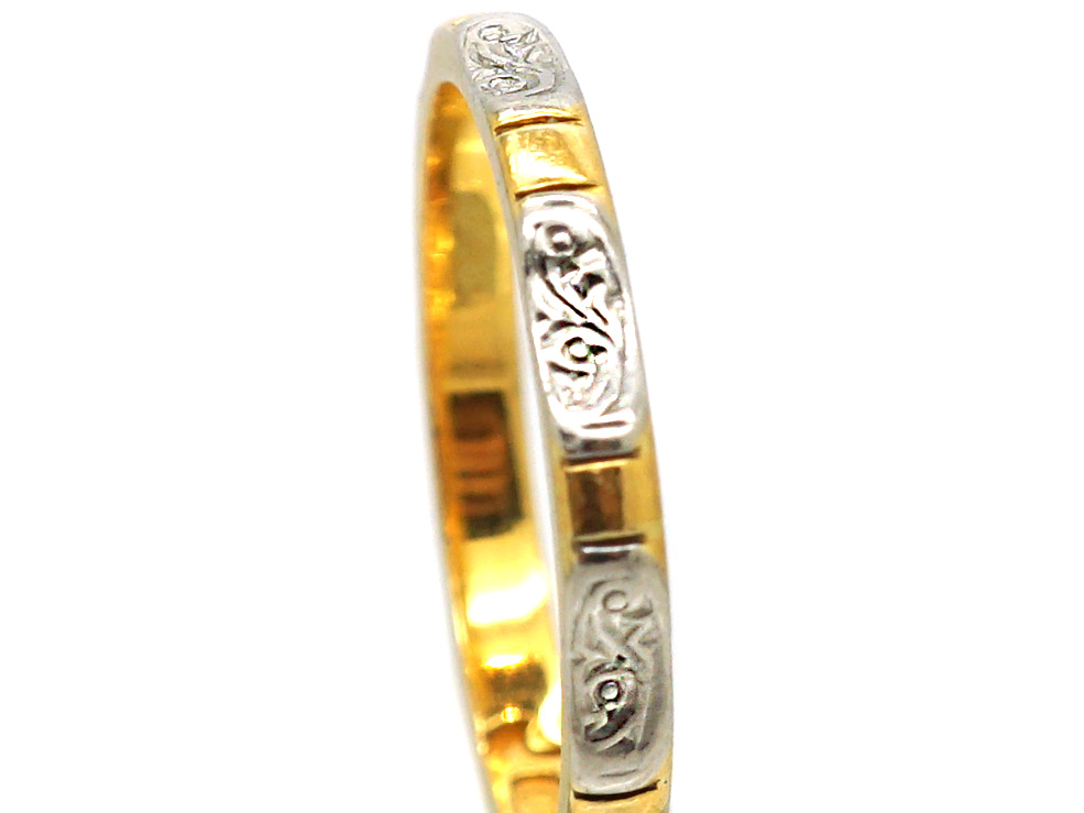 Mid 20th Century 22ct Gold & Platinum Wedding Ring by Charles Green ...