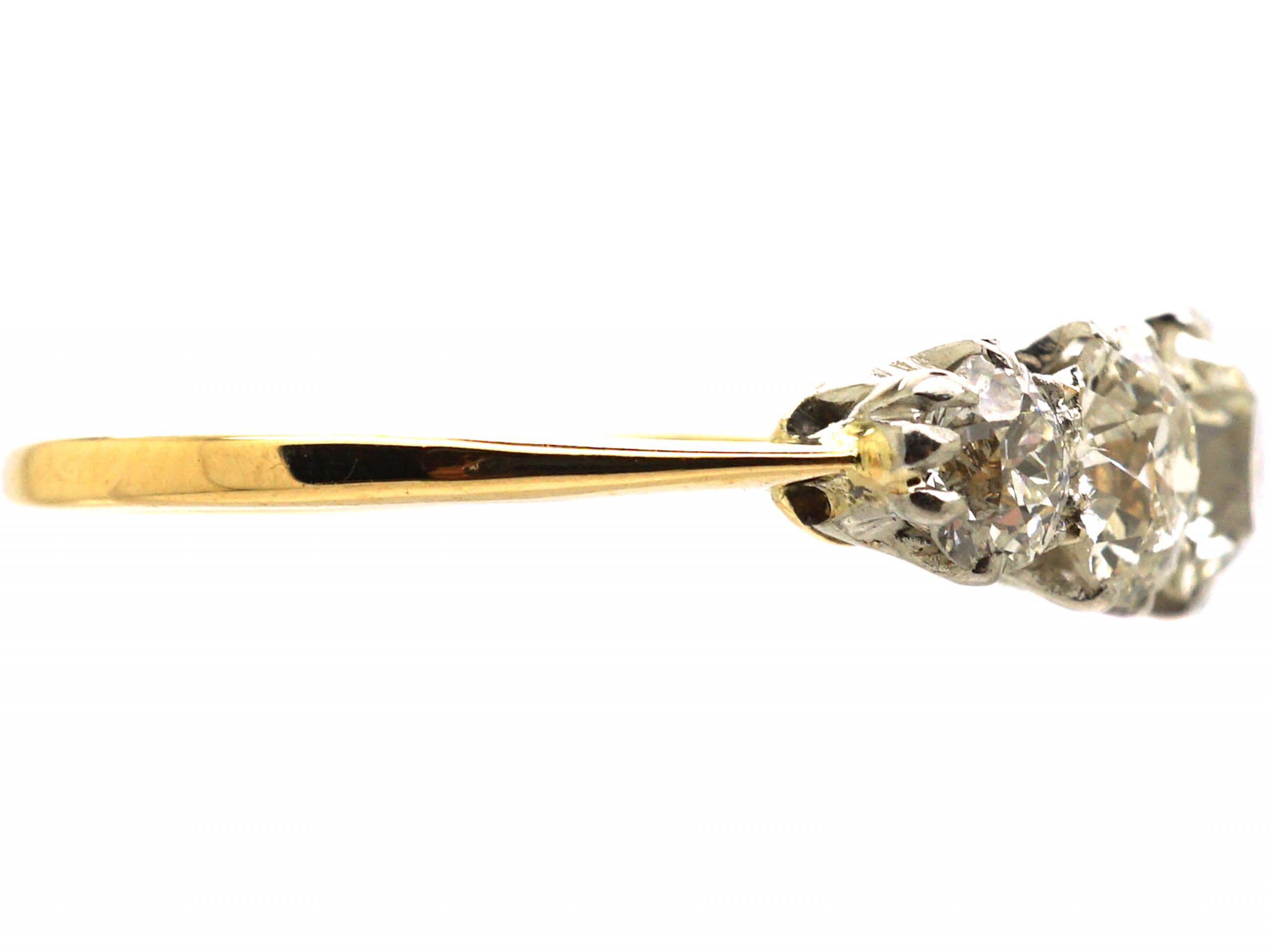 Edwardian 18ct Gold & Platinum Five Stone Diamond Ring (69W) | The ...