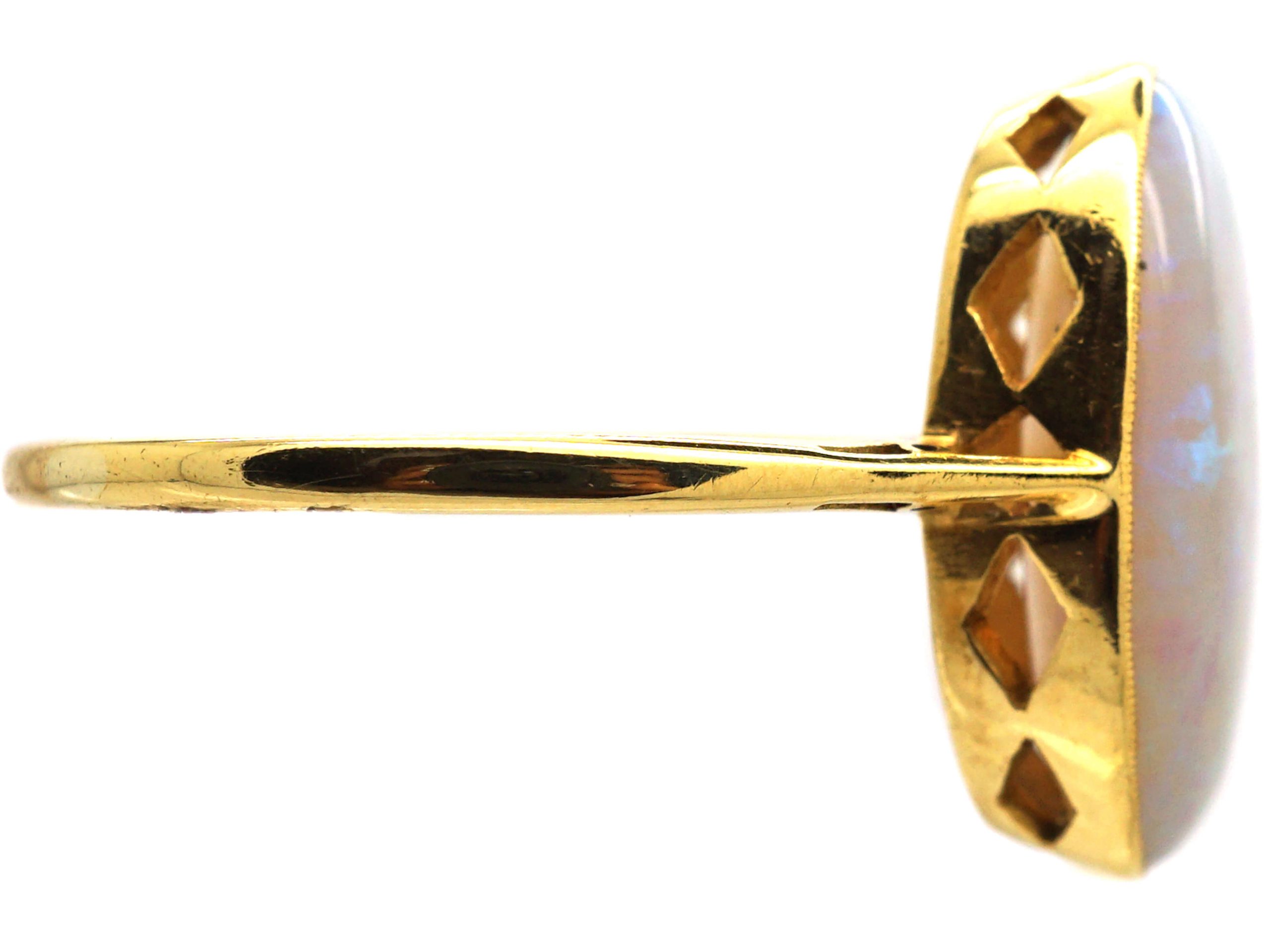 Early 20th Century 18ct Gold Ring set with a Large Opal (124W) | The ...
