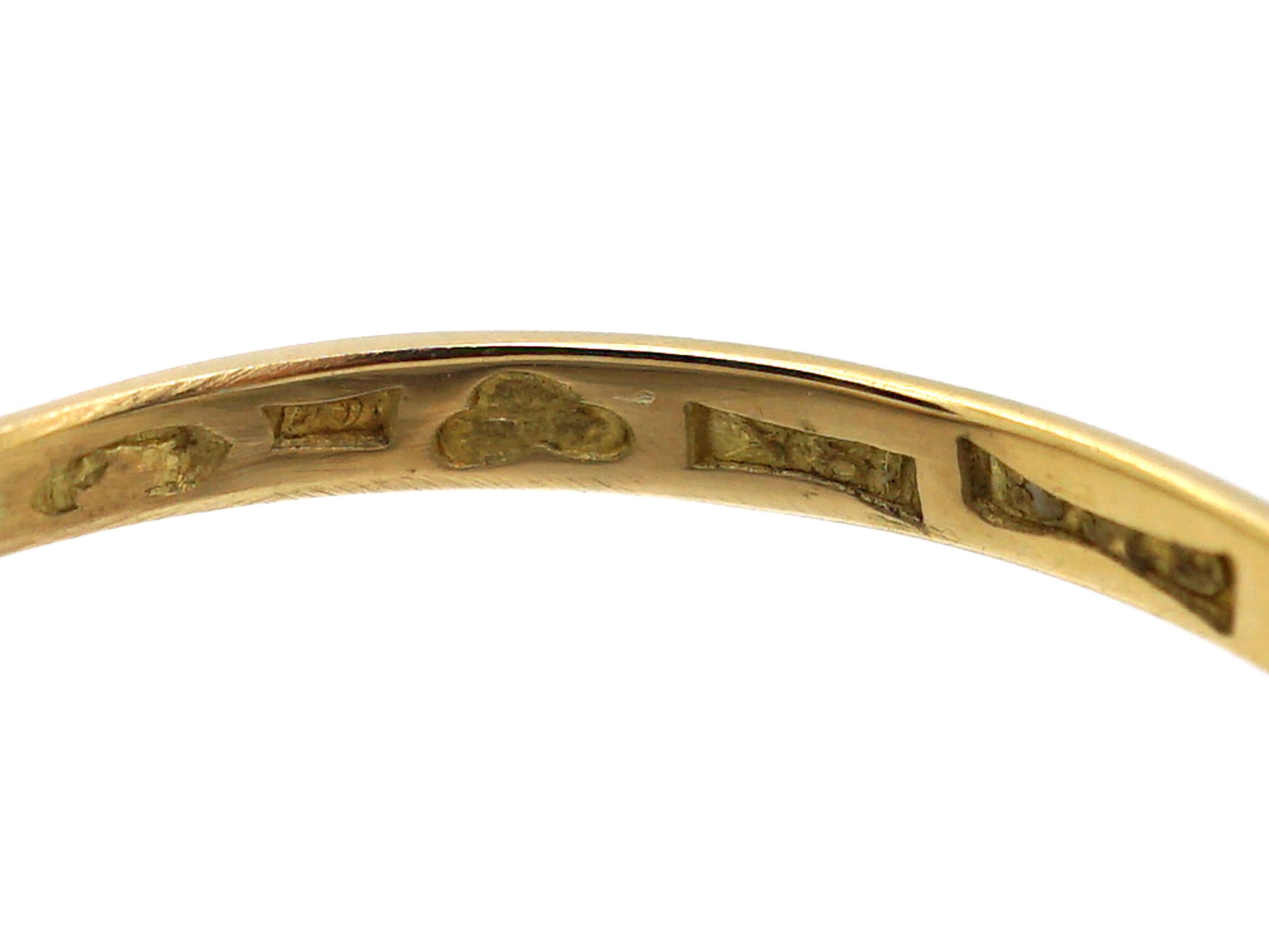 Swedish Early 20th Century 18ct Gold, Sapphire & Diamond Cluster Ring ...