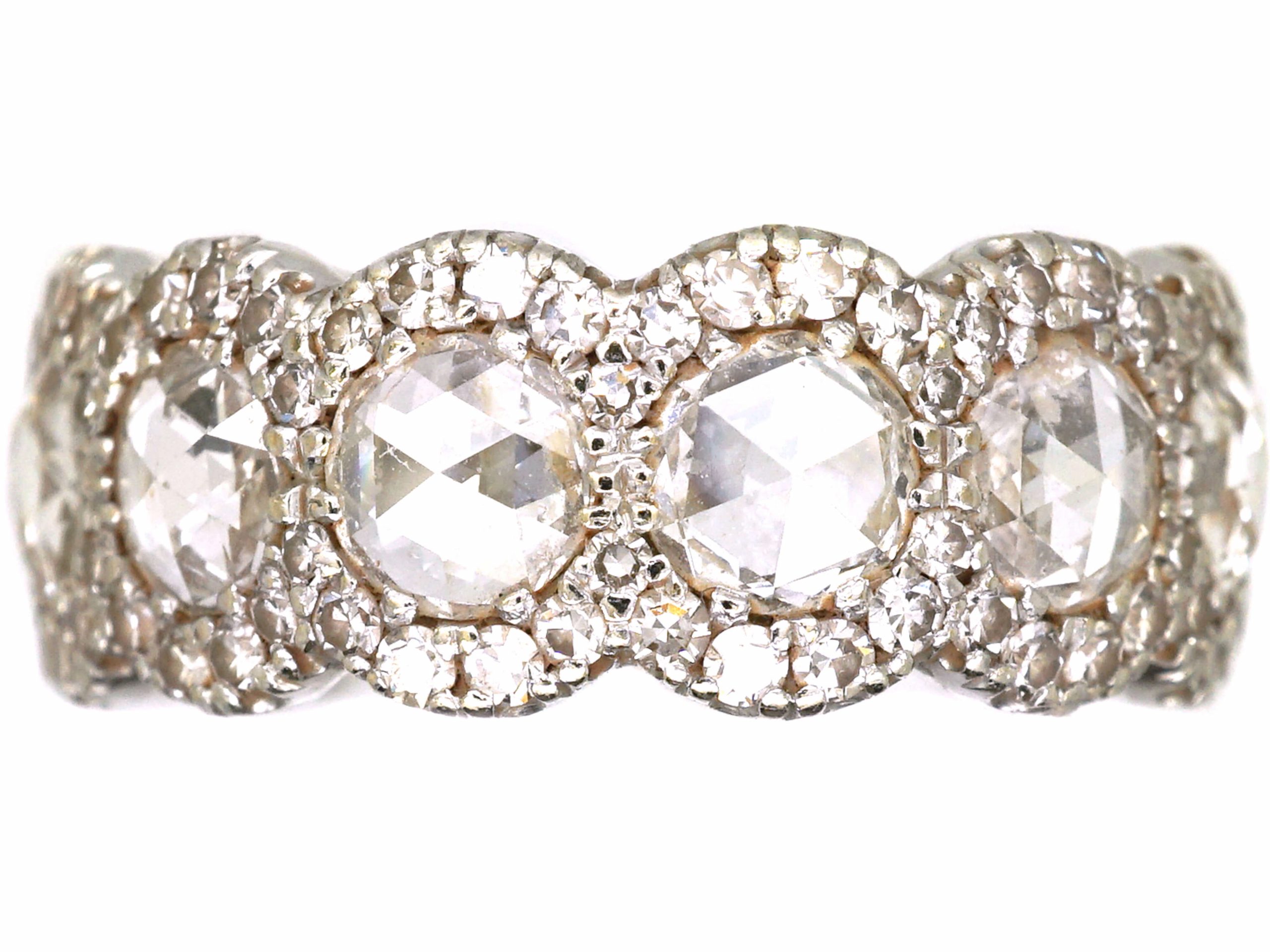 Platinum & Rose Diamond Ring by David Morris (760U) | The Antique ...