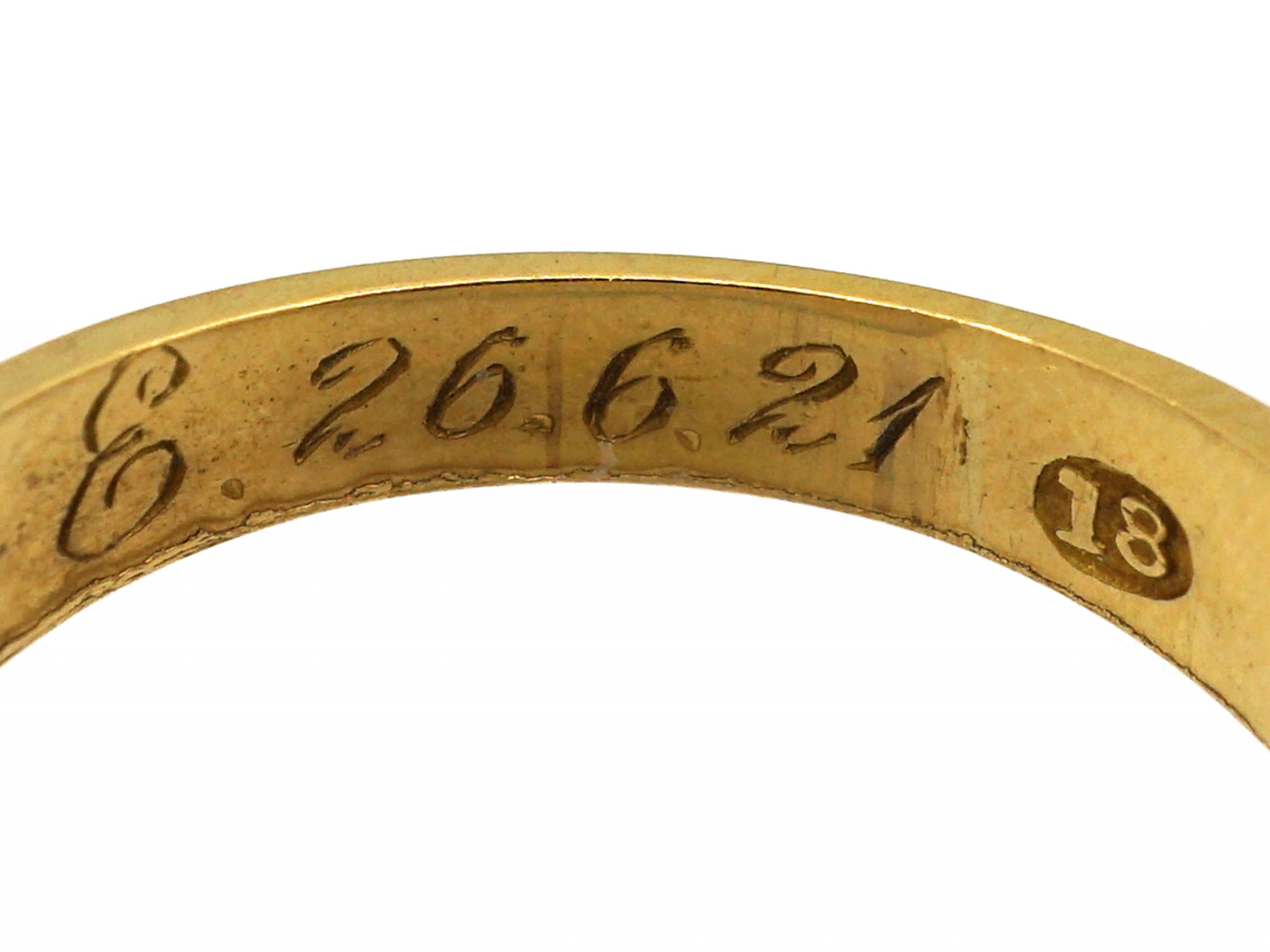 Edwardian 18ct Gold, Three Stone Diamond Gypsy Ring (794U) | The ...