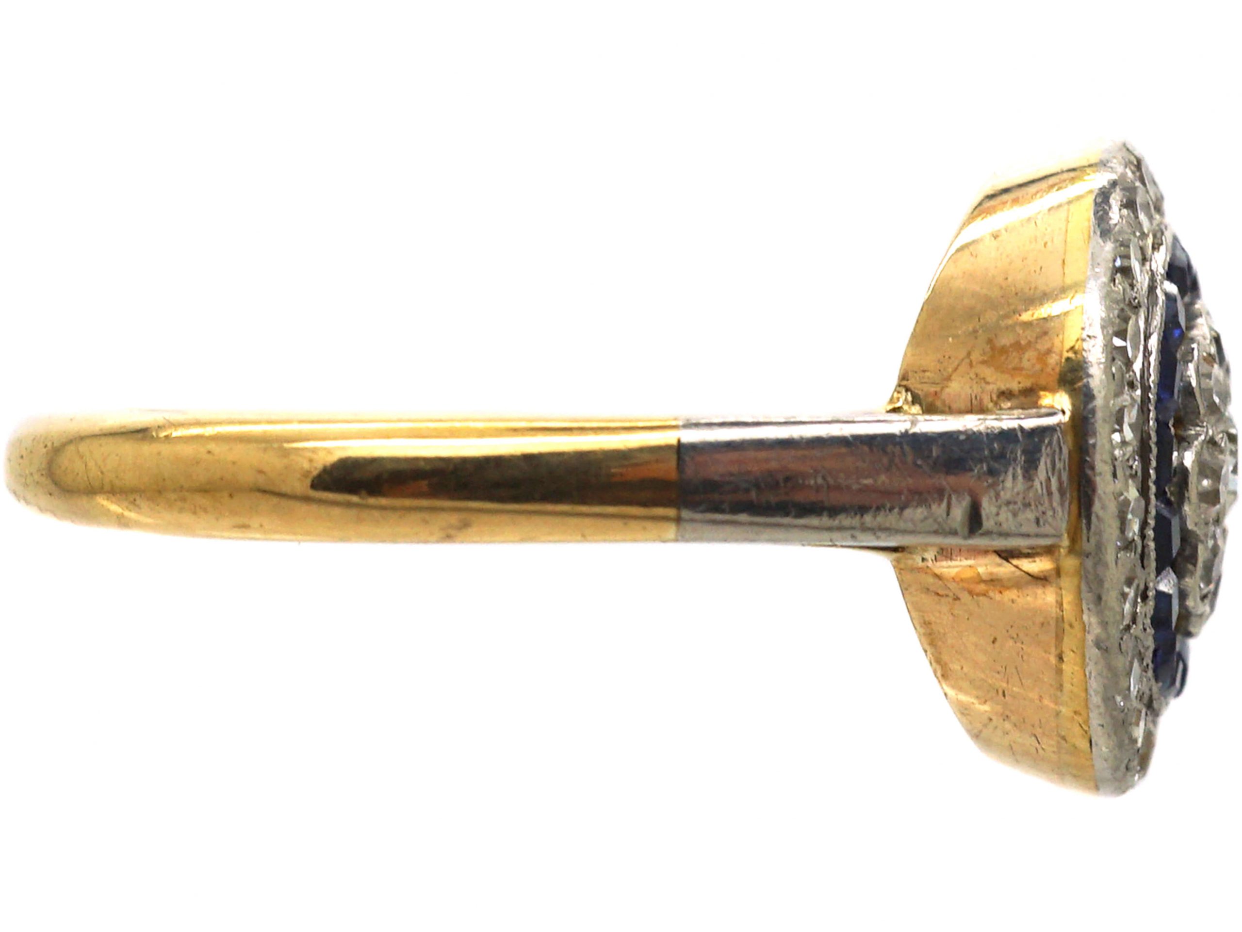 Art Deco Platinum, Sapphire & Diamond Target Ring (353W) | The Antique ...