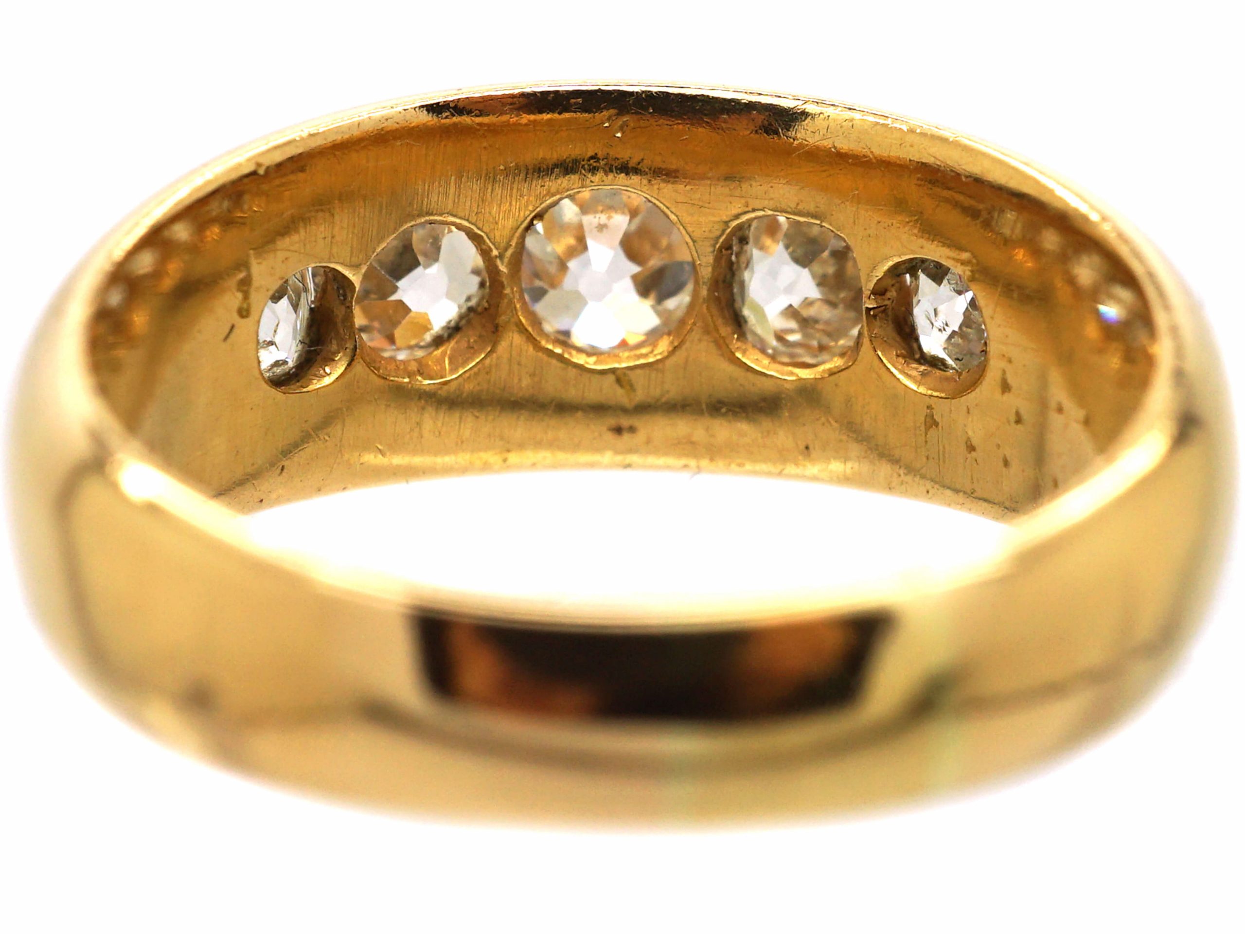 Victorian 18ct Gold, Five Stone Diamond Ring (340W) | The Antique ...