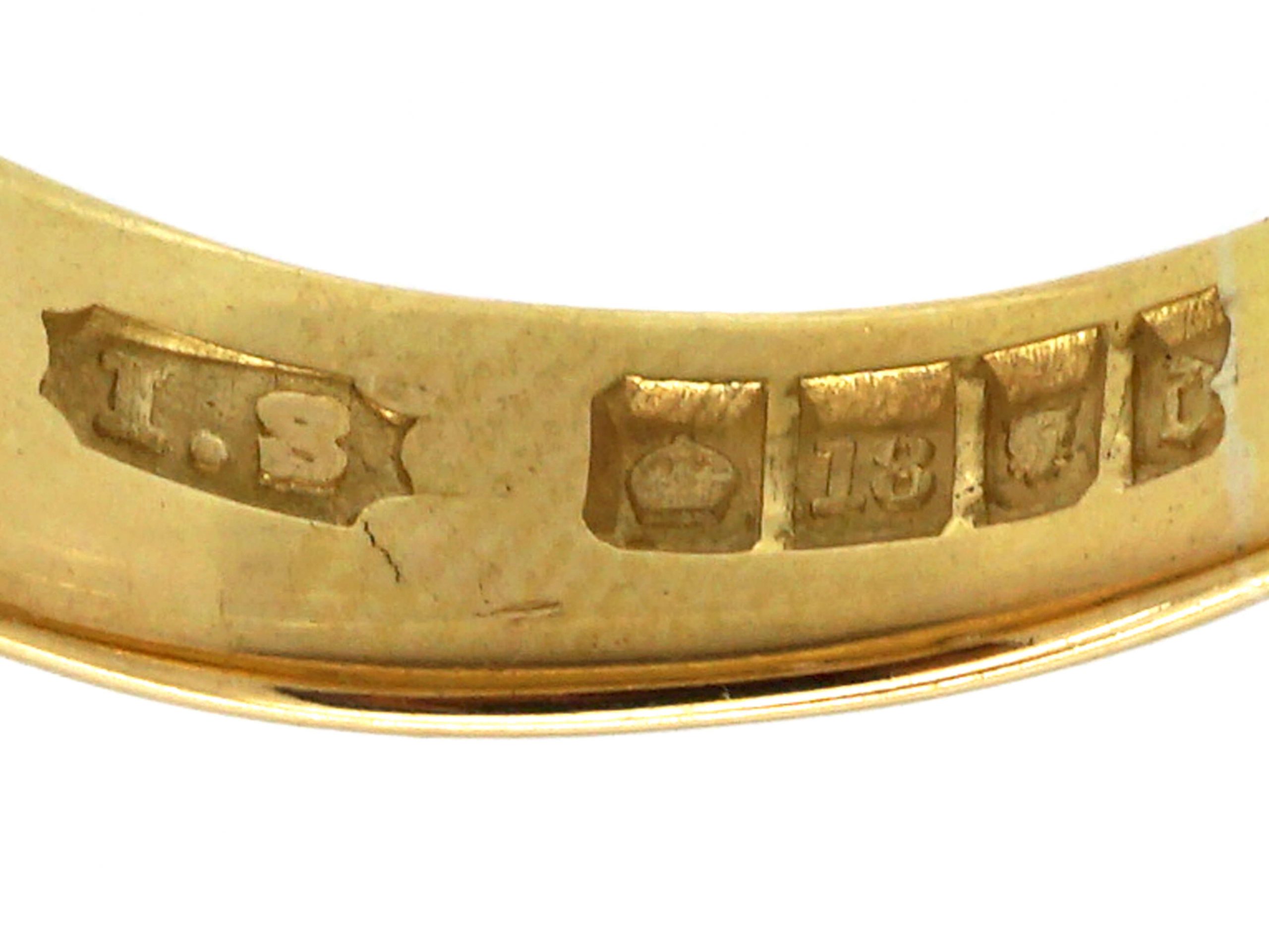 Edwardian 18ct Gold, Three Stone Diamond Gypsy Ring (341W) | The ...