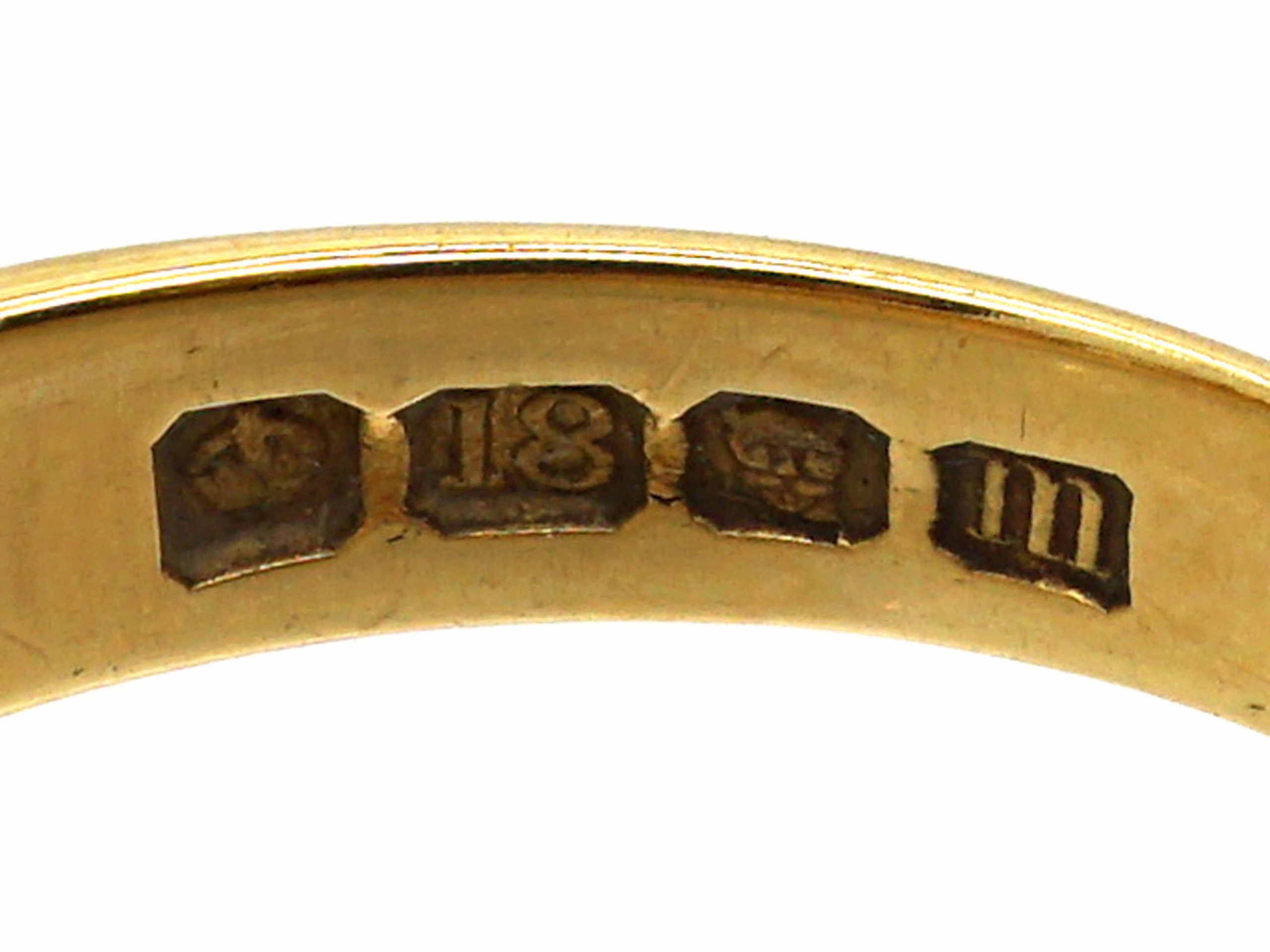 Victorian 18ct Gold Gypsy Ring set with a Diamond (377W) | The Antique ...