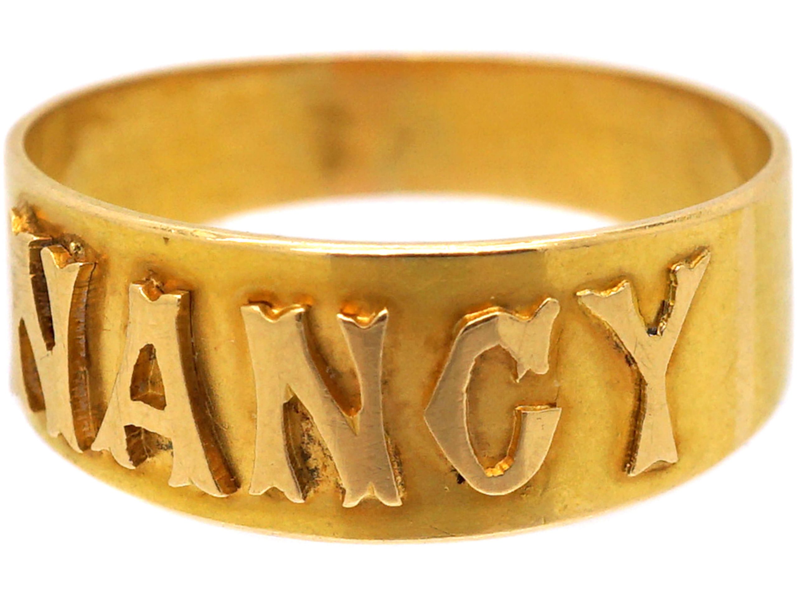 Victorian 18ct Gold Ring with the Name Nancy (424W) | The Antique ...