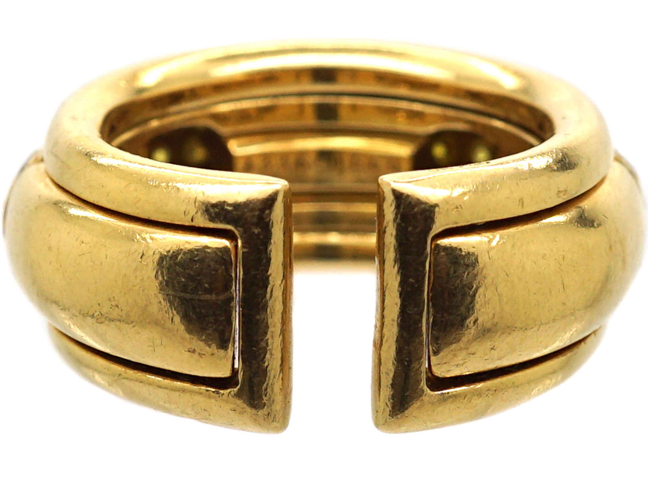 French 18ct Gold Two Part Ring by Boucheron set with White & Yellow ...