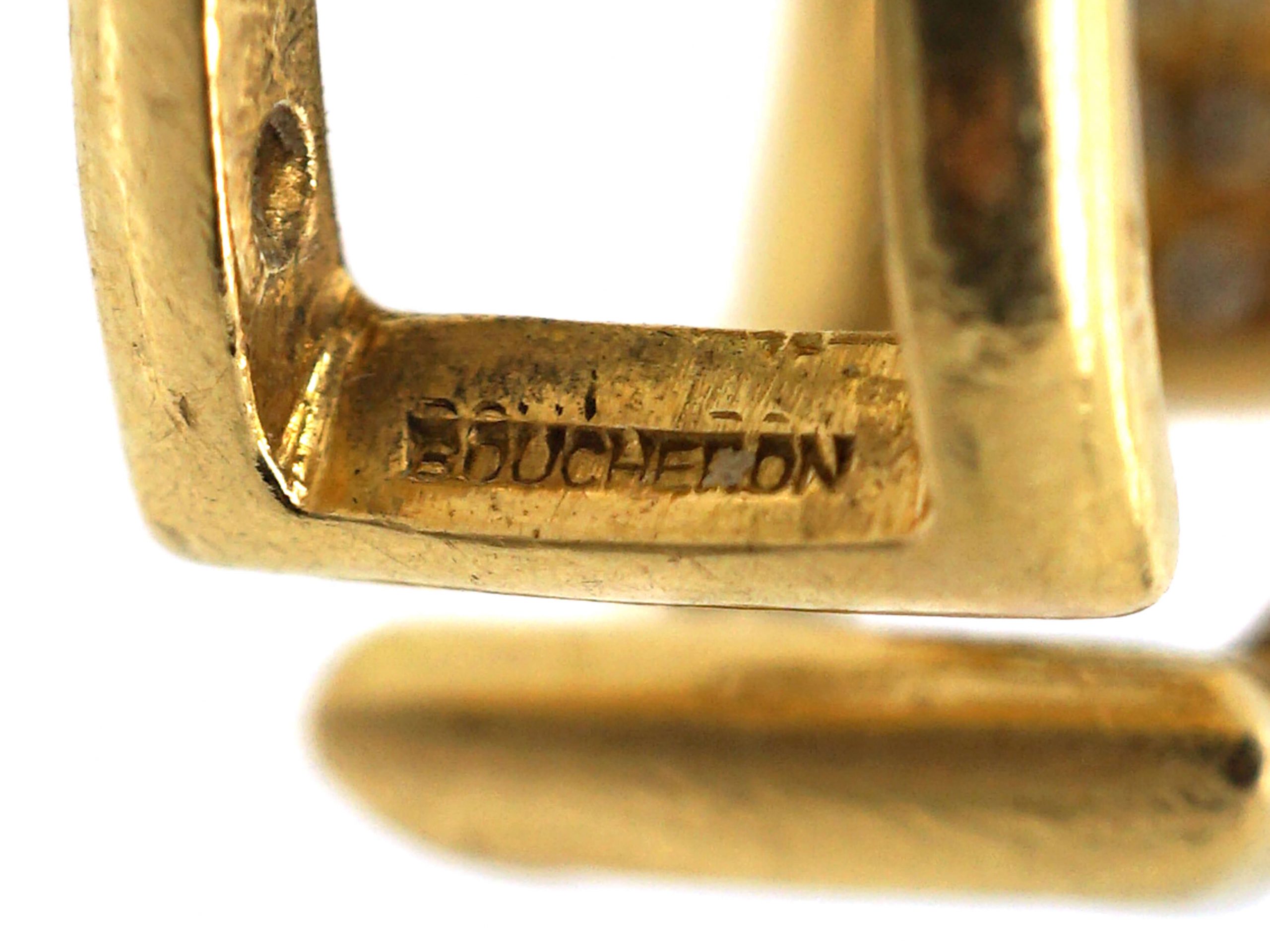 French 18ct Gold Two Part Ring by Boucheron set with White & Yellow ...