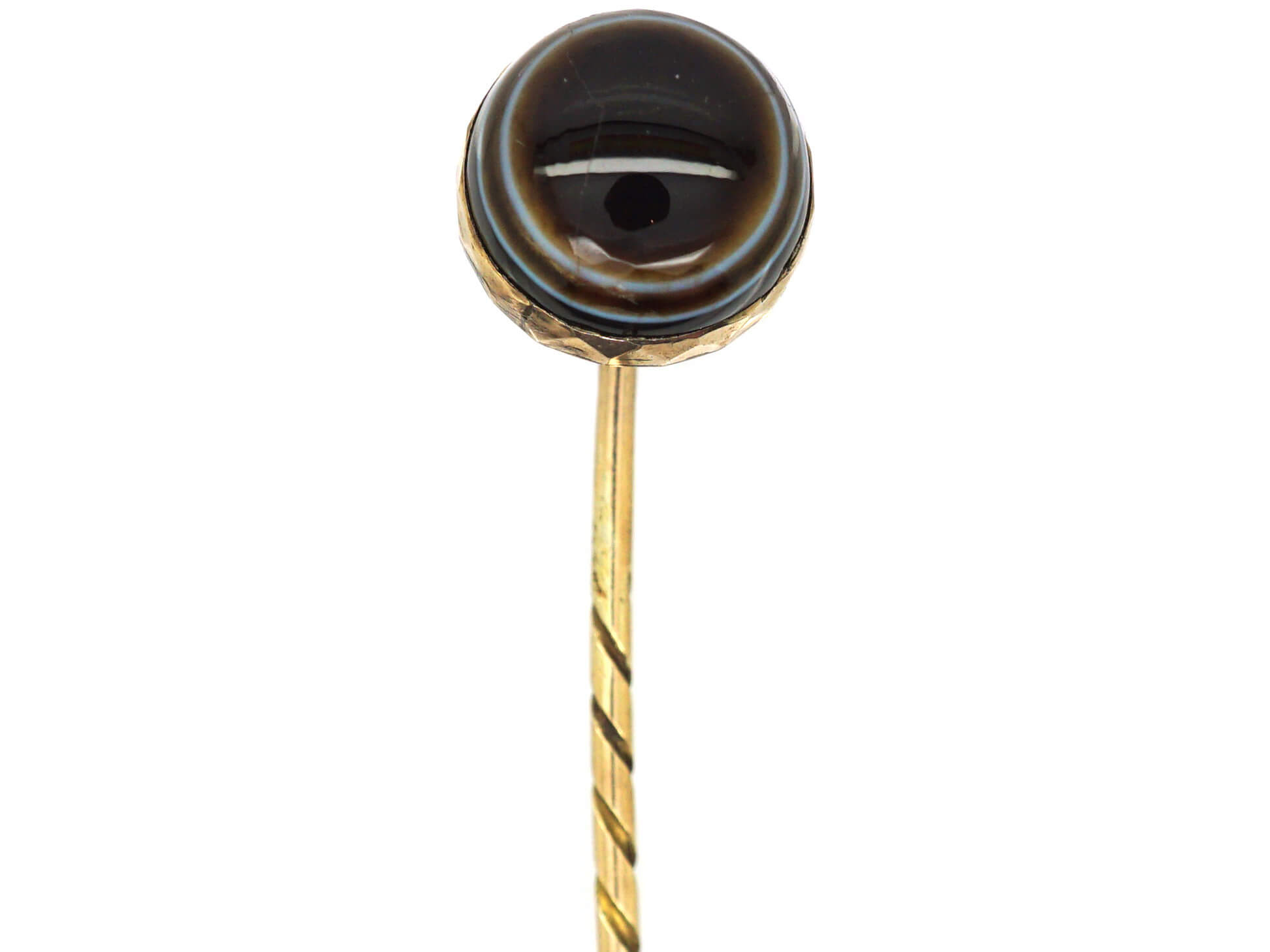 Victorian Banded Onyx Tie Pin (455W) | The Antique Jewellery Company