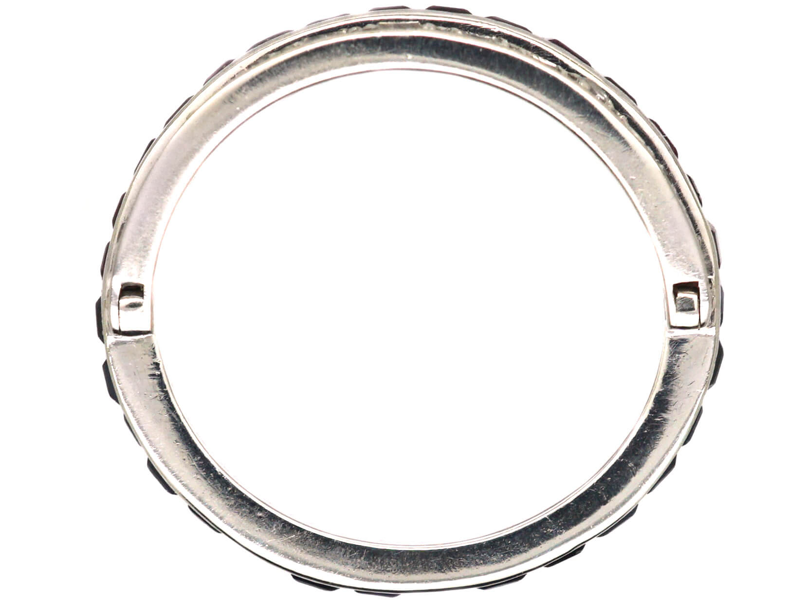 Art Deco 18ct White Gold Flip Over Ring set with Diamonds, Sapphires ...