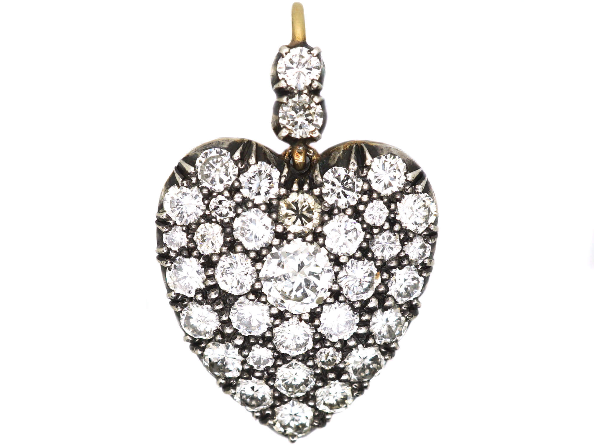 Victorian Heart Shaped Locket set with Diamonds (456W) | The Antique ...