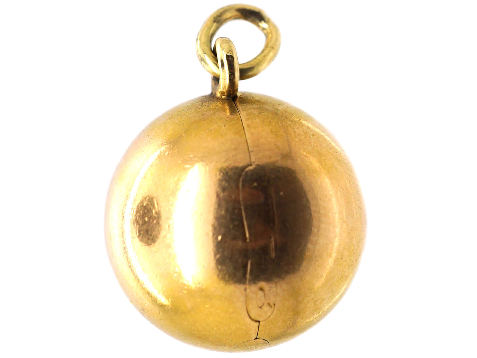 Victorian 15ct Gold Ball Locket with Swivel Seal Inside with Helen ...