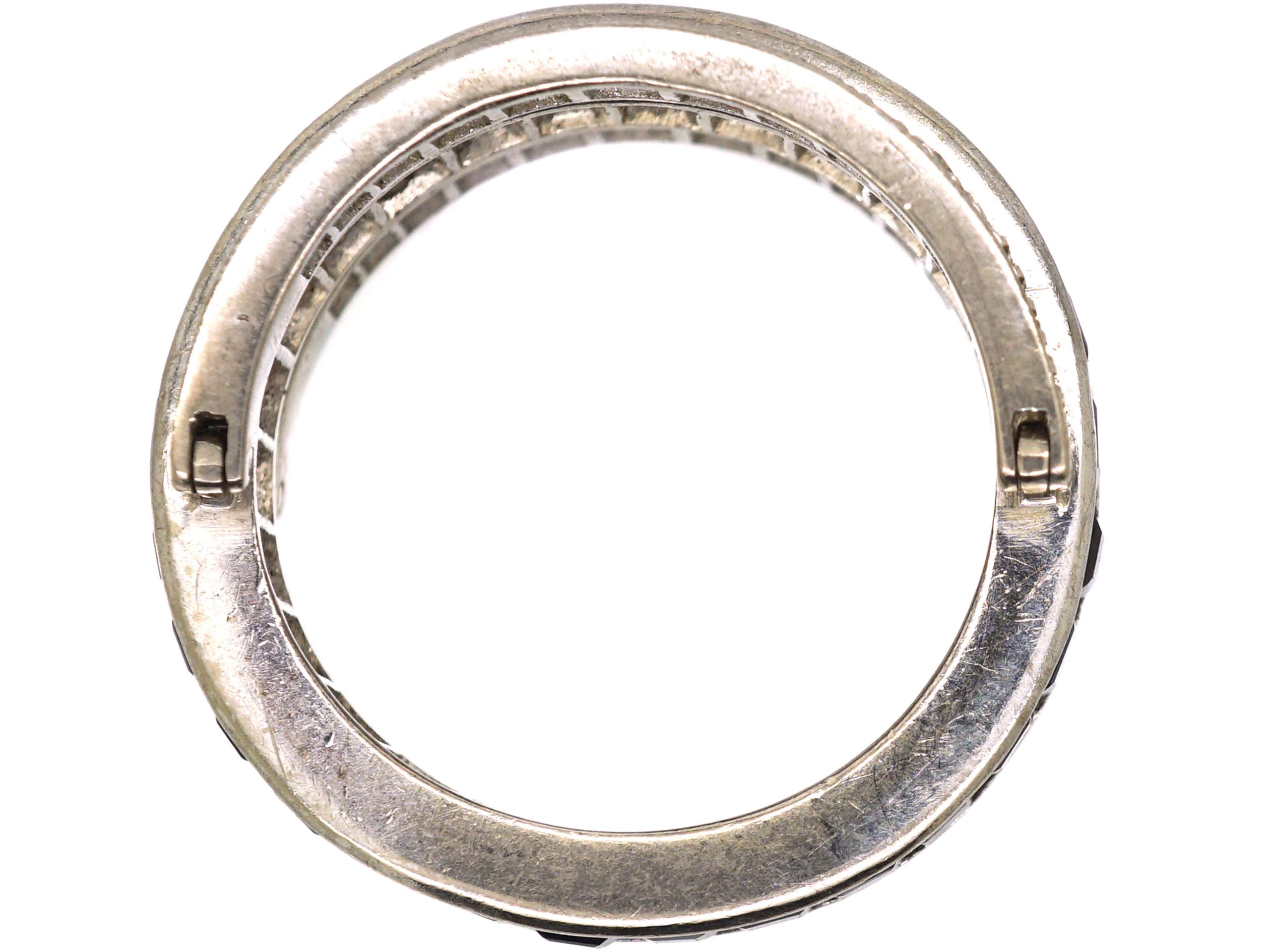 Art Deco 18ct White Gold, Sapphire, Diamond & Ruby Flip Over Ring (656U ...