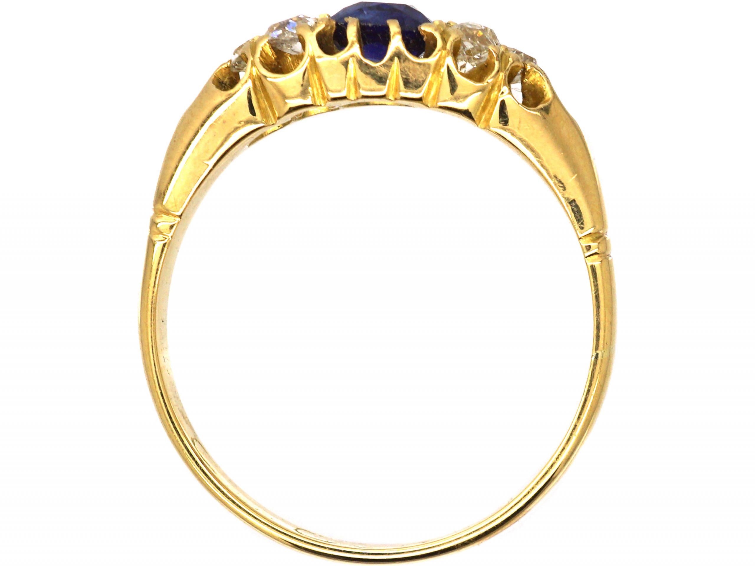 Victorian 18ct Gold, Sapphire & Diamond Ring (358W) | The Antique ...